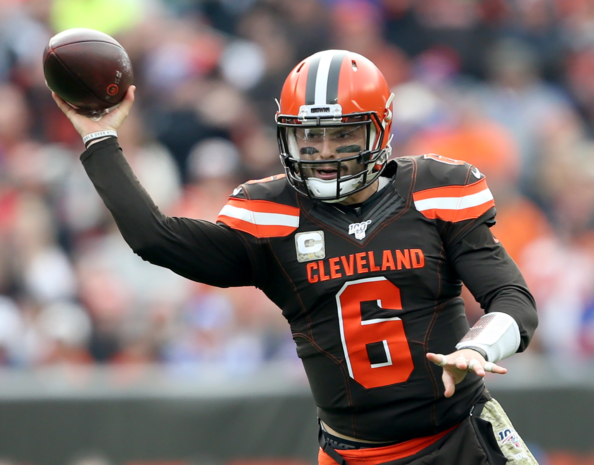 Cleveland Browns Baker Mayfield vs. Buffalo Bills, November 10, 2019 ...