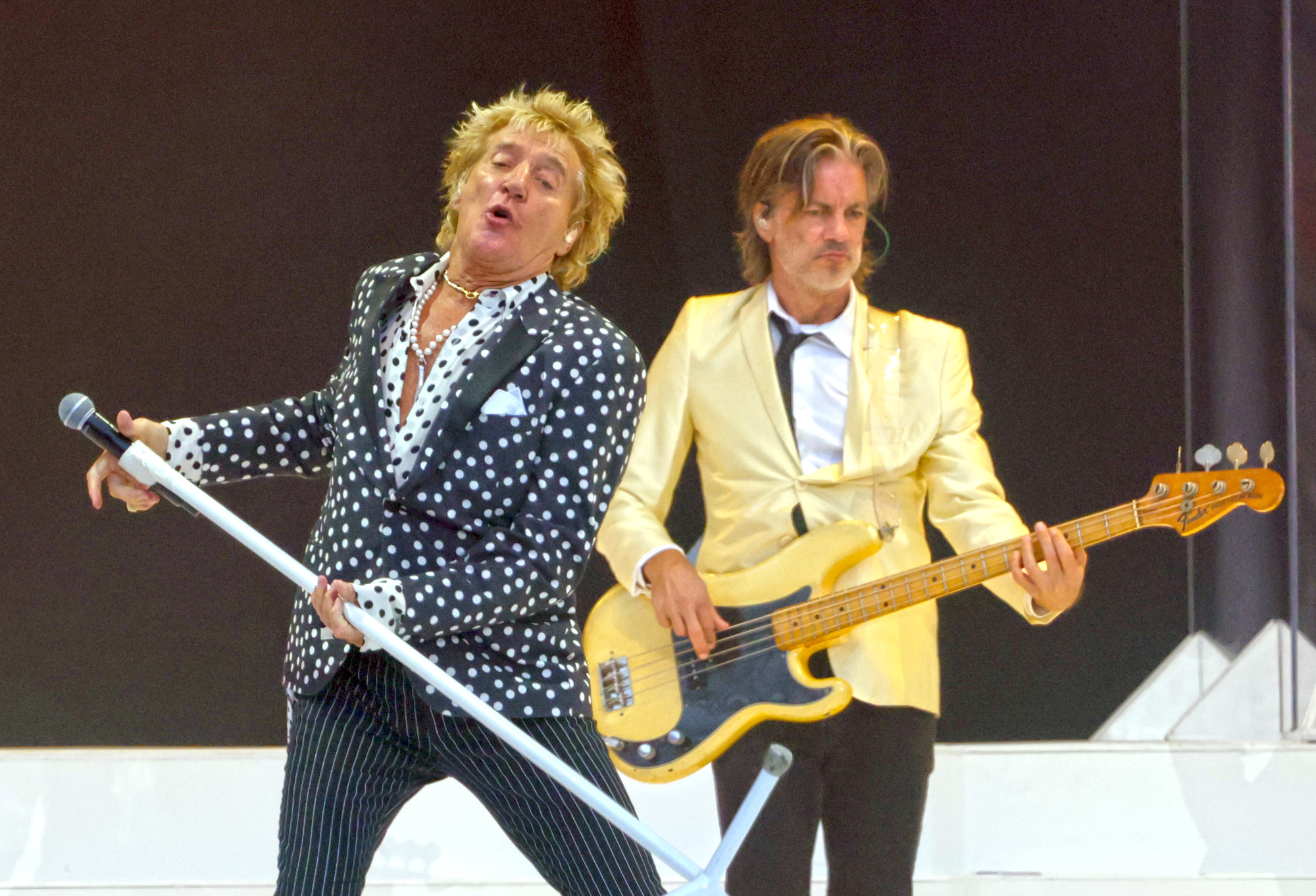 Billy Joel and Rod Stewart at Huntington Bank Field, 2024 - cleveland.com