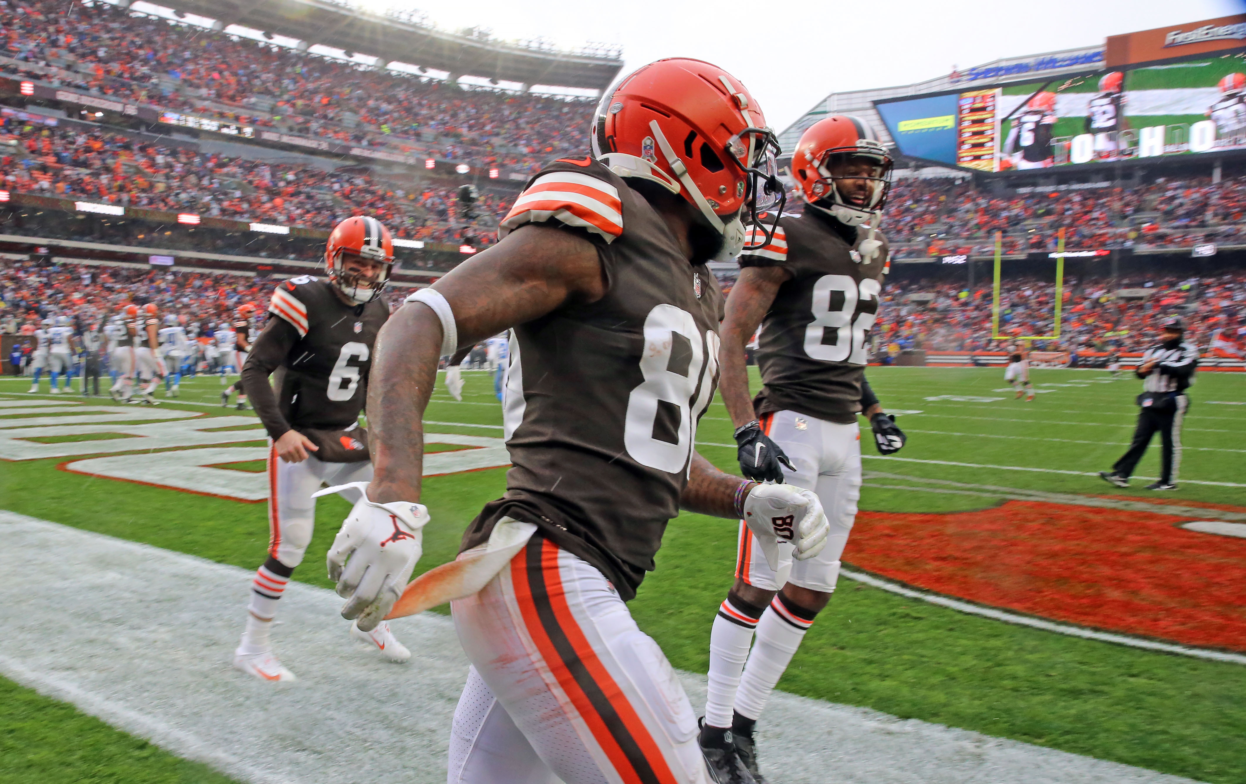 Cleveland Browns Jarvis Landry against Detroit Lions, November 21, 2021 ...