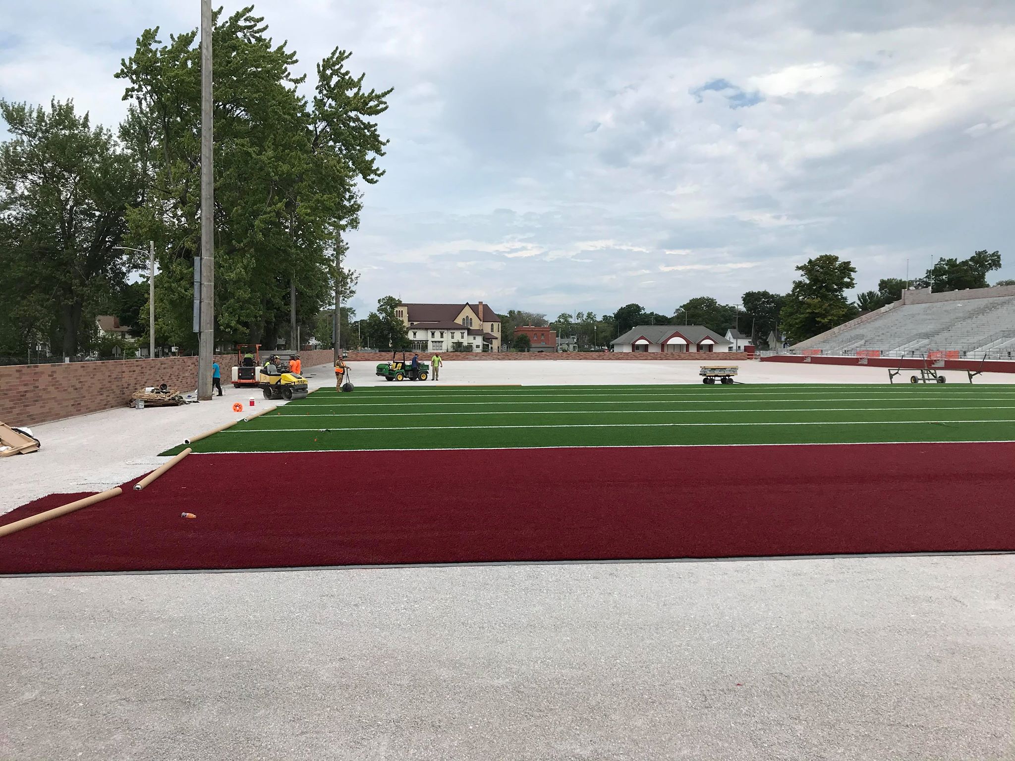 Local company DRC Enterprises installs AstroTurf at century-old Hackley ...