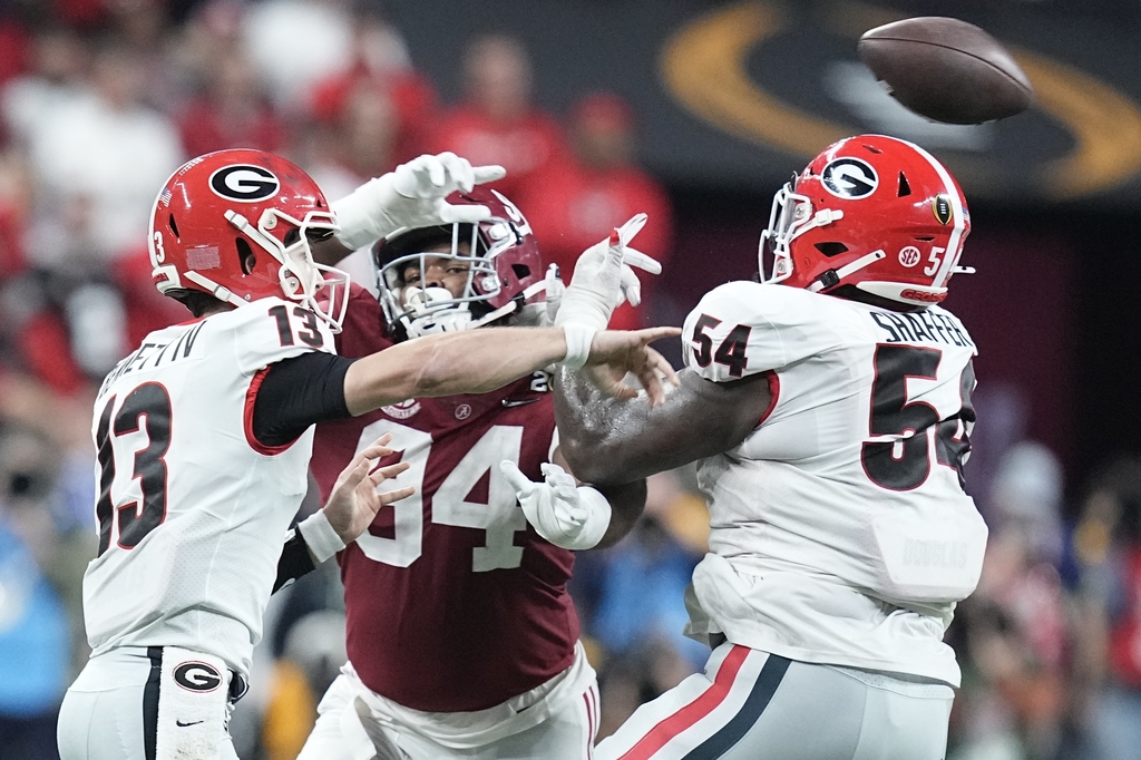 Alabama vs. Georgia in CFP national championship, Jan. 10, 2022 ...