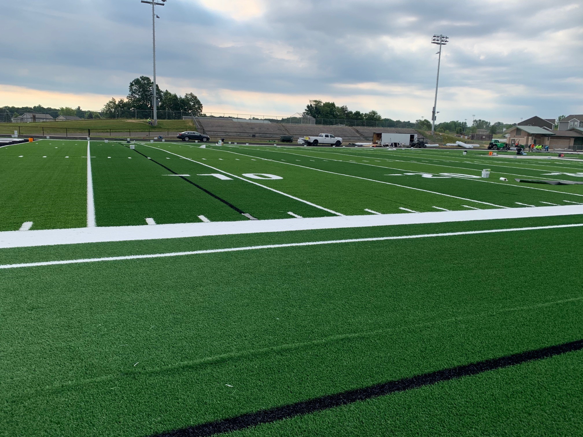 Synthetic turf installed at Wayland High School's Ron Stehouwer Stadium ...