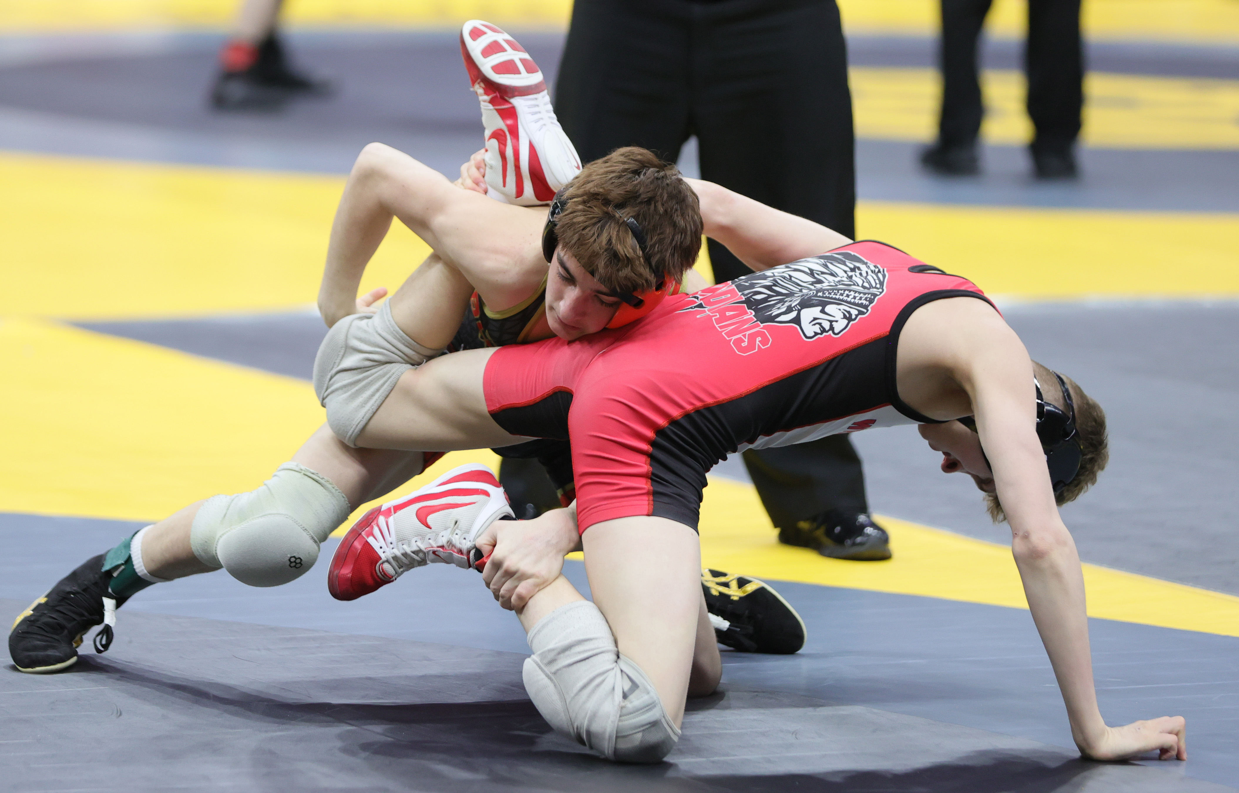 D2 state high school wrestling tournament round one, March 10, 2023 ...