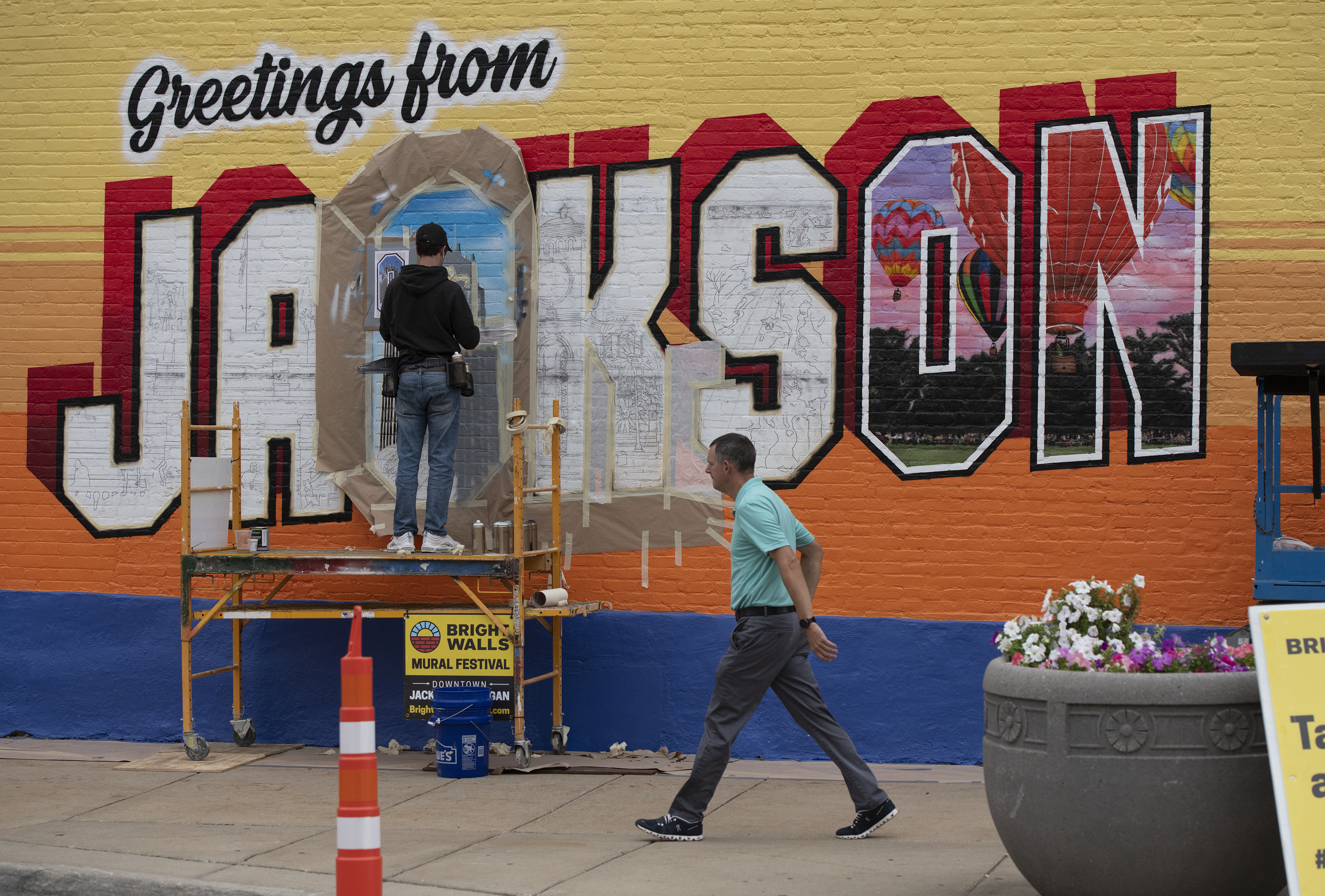 New Greetings from Jackson mural in downtown Jackson - mlive.com