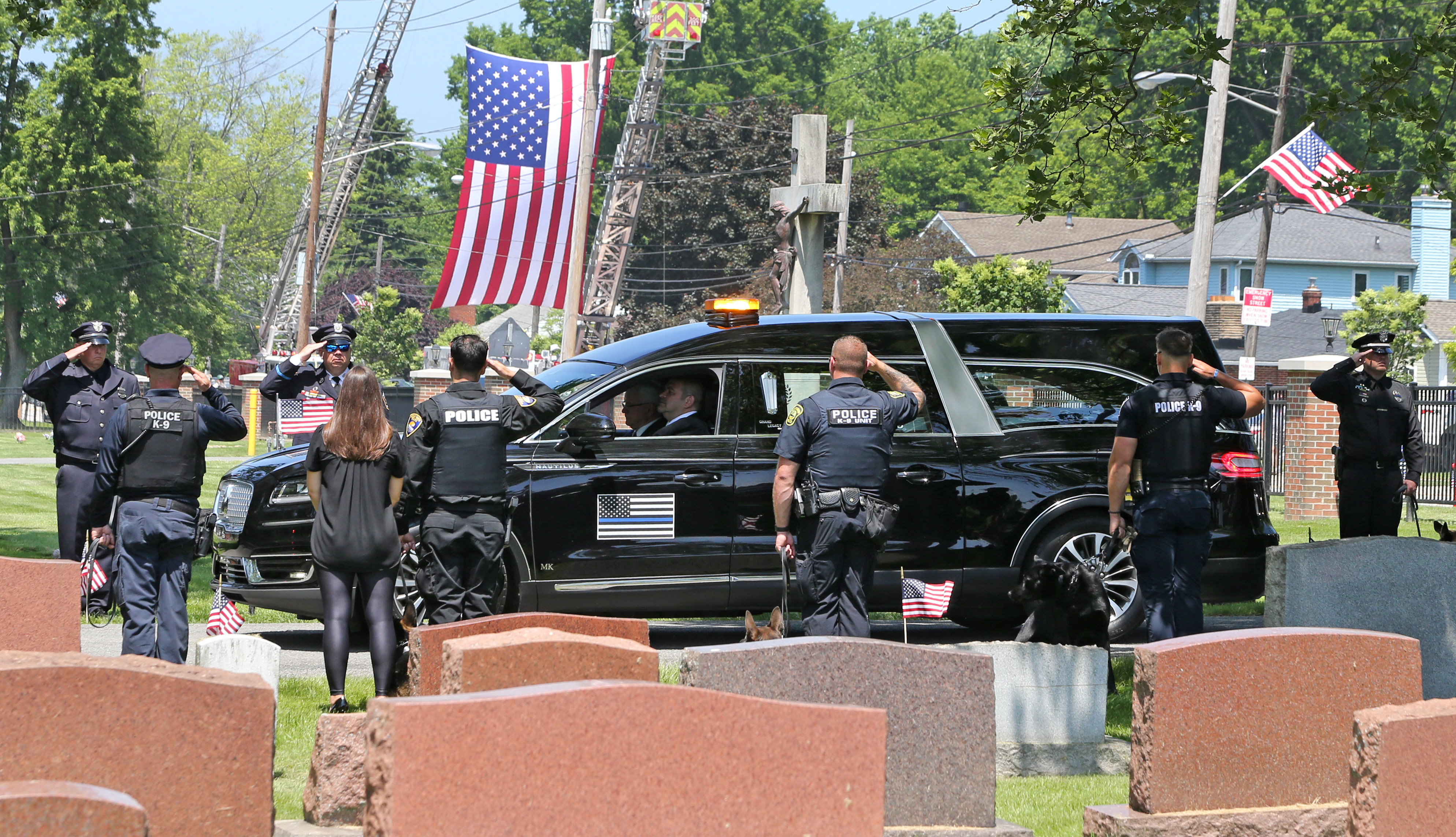 Memorial service for Euclid police officer Jacob Derbin, May 18, 2024 ...