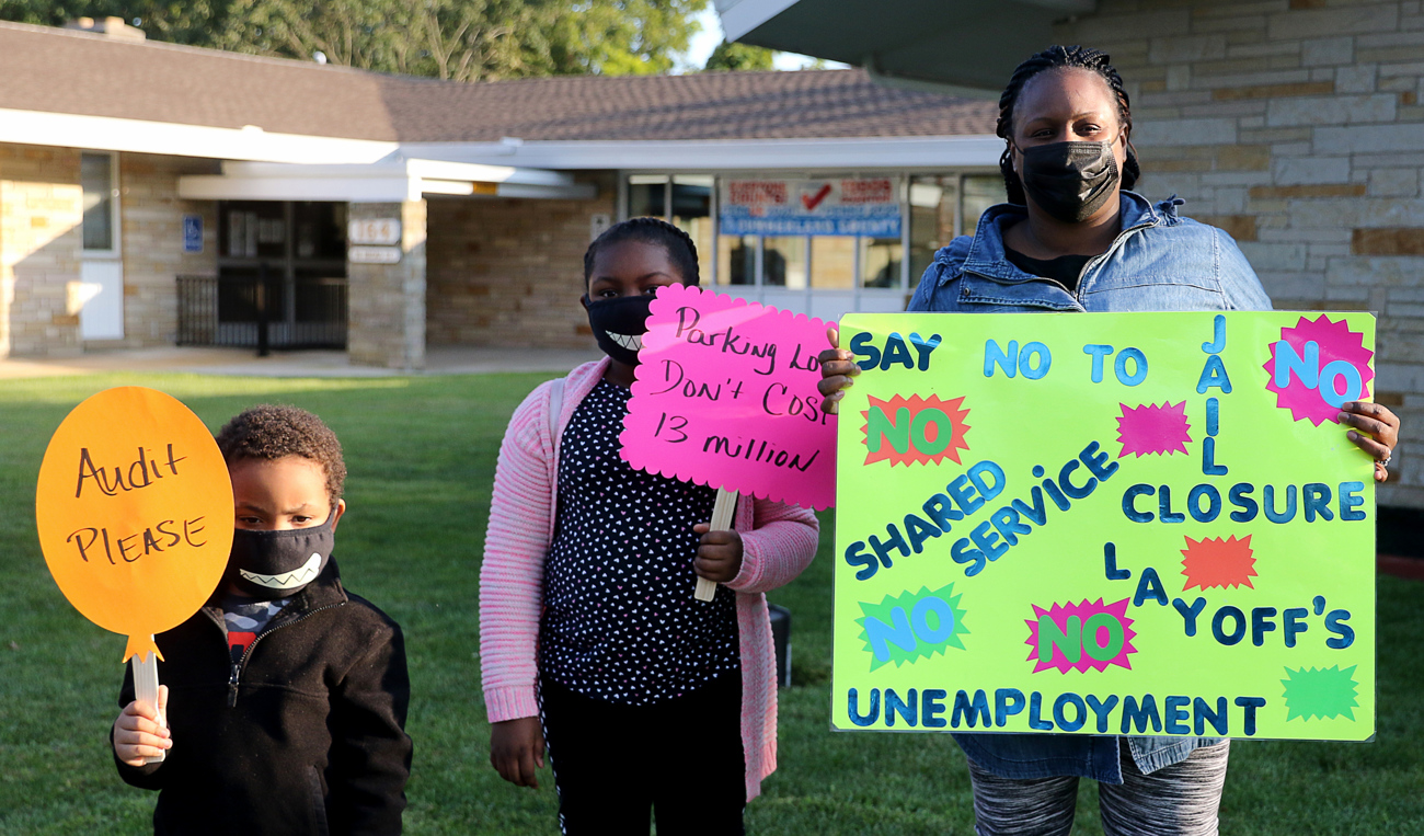 PBA Local 231 Cumberland County Corrections protest rally at the ...