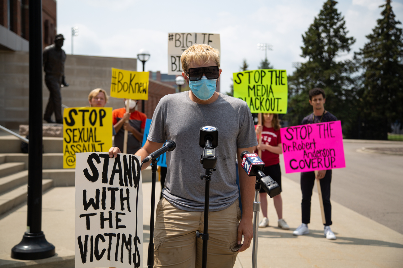 University of Michigan Students Against Sexual Assault protest at ...