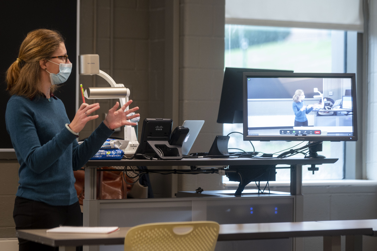 EMU history professor leads “HyFlex” class with in-person and remote ...