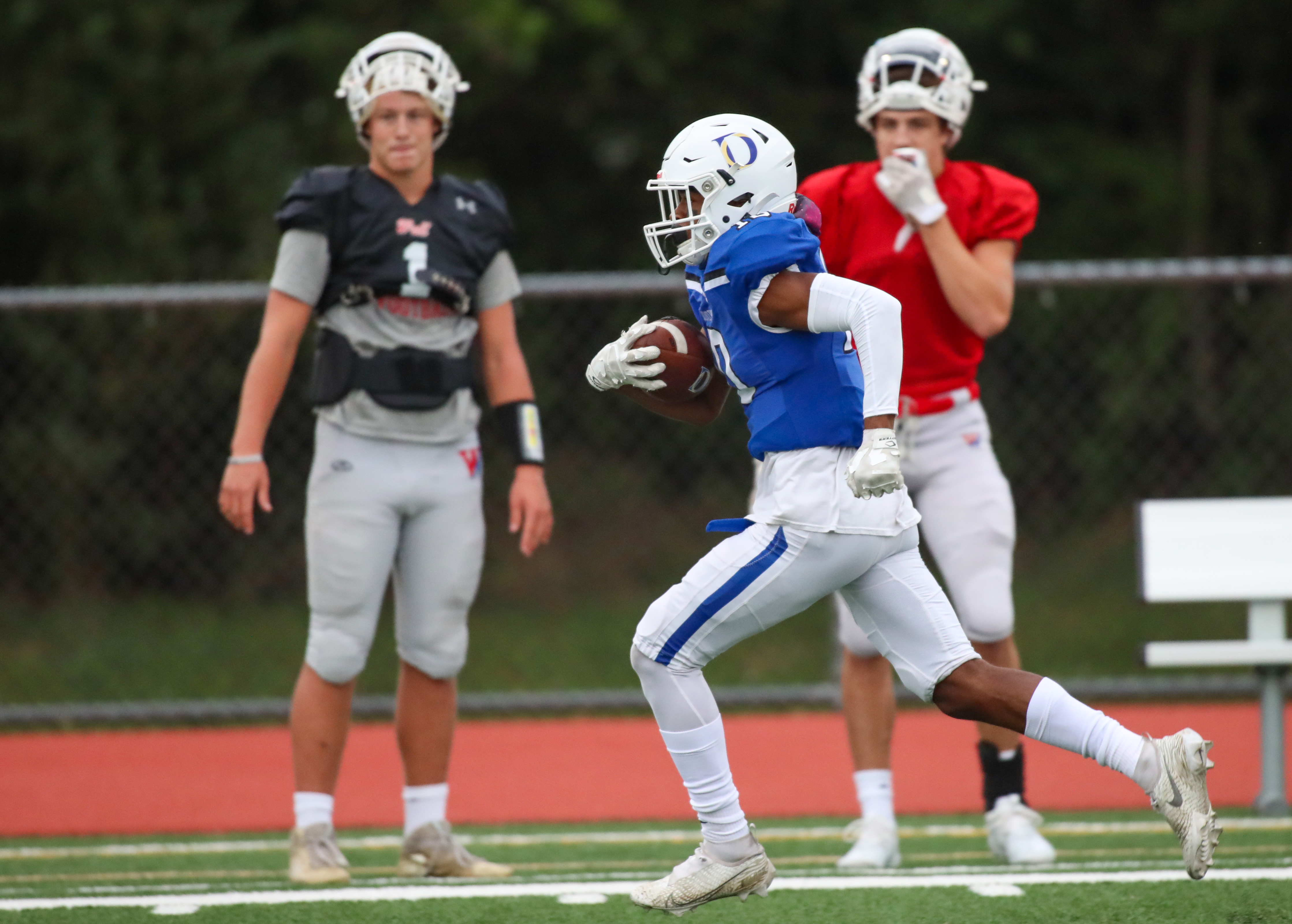 Wall at Donovan Catholic football scrimmage, September 24, 2020 - nj.com