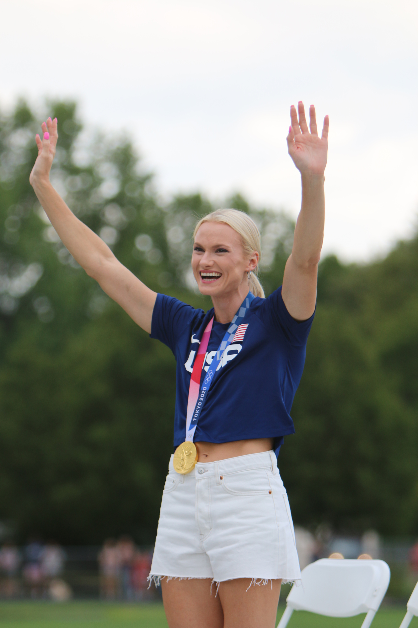 Olympic gold medalist Katie Nageotte visits Olmsted Falls HS ...
