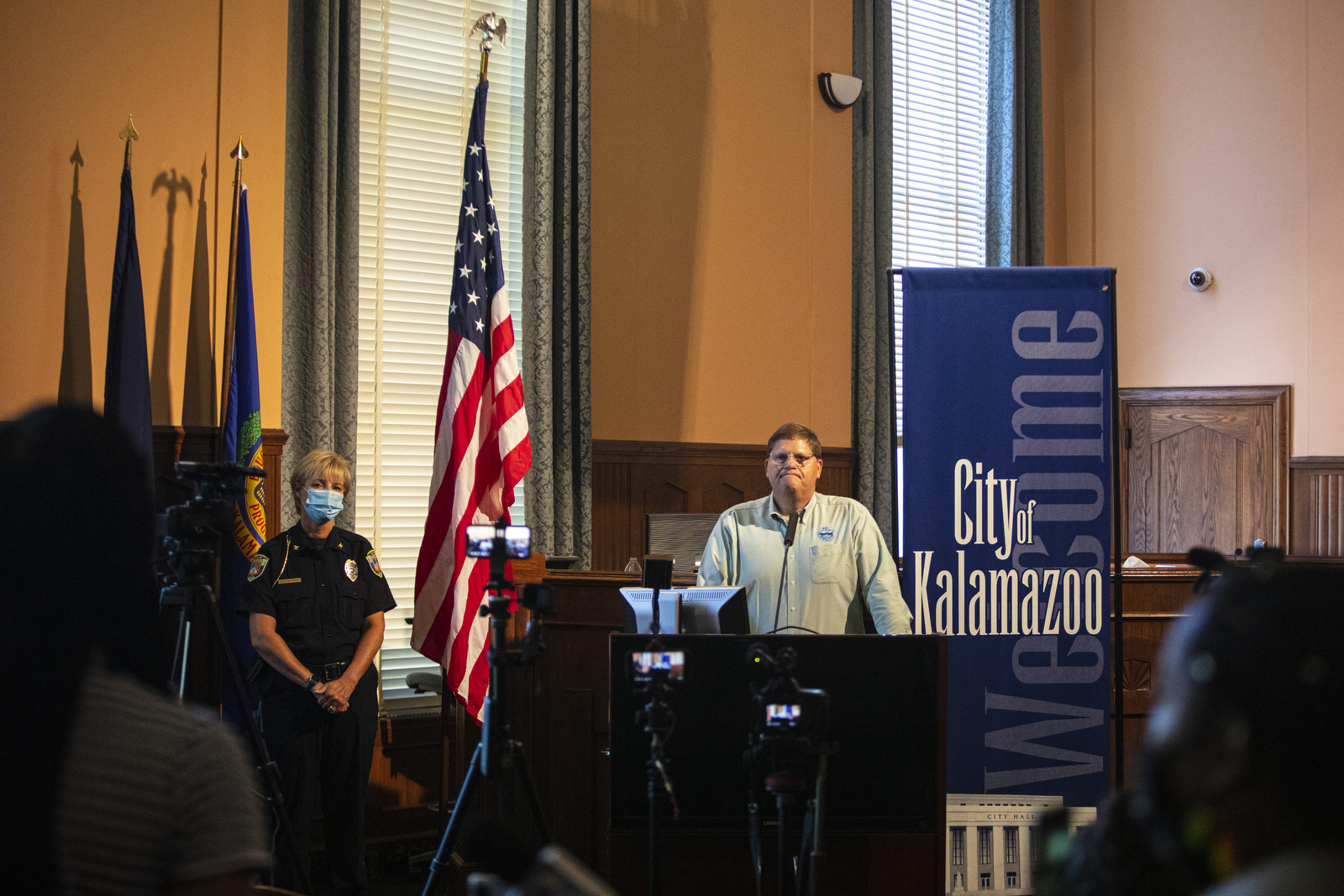 Kalamazoo city officials hold press conference after Proud Boys and ...