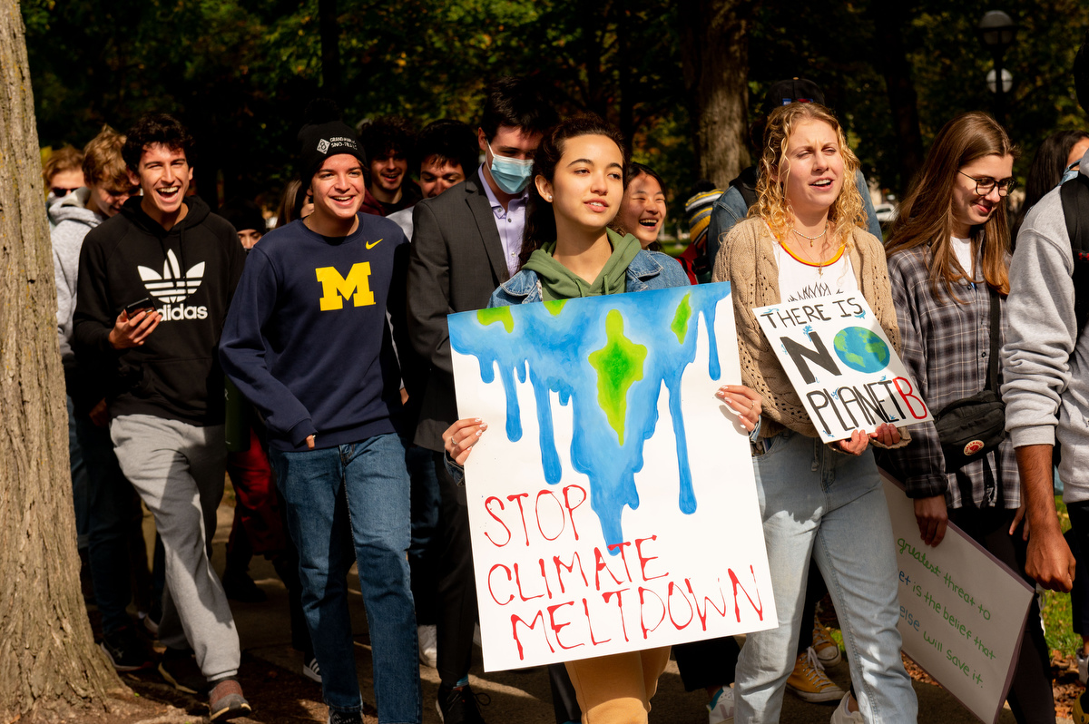 UM students stage walk-out climate strike in Ann Arbor - mlive.com