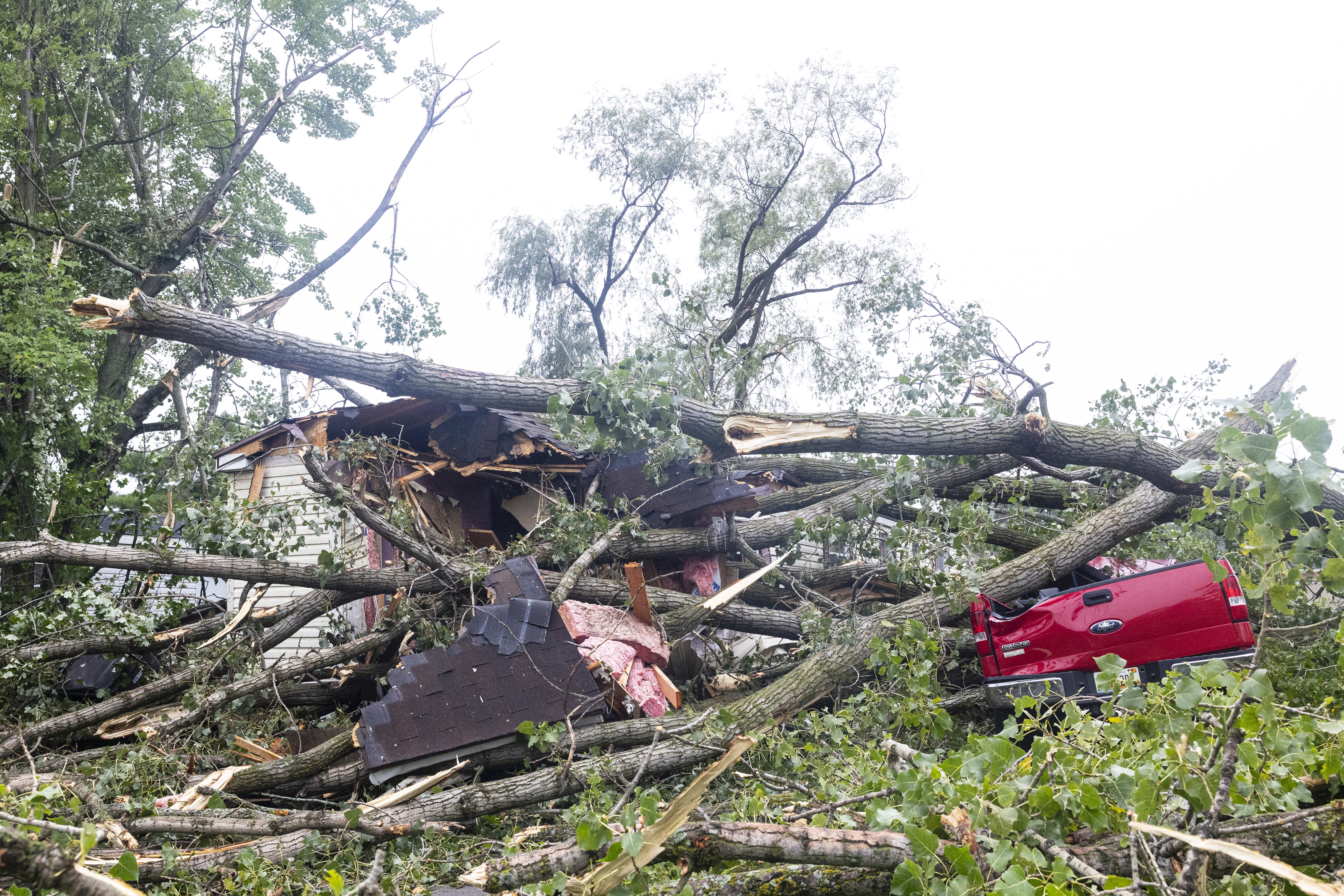 Damage from an EF-1 tornado in Kent County August 2023 - mlive.com