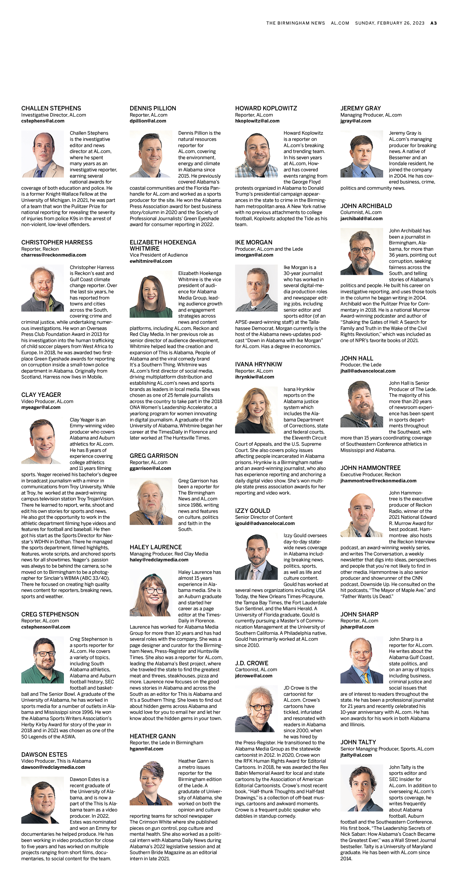 Final editions of The Birmingham News, The Huntsville Times and Press ...