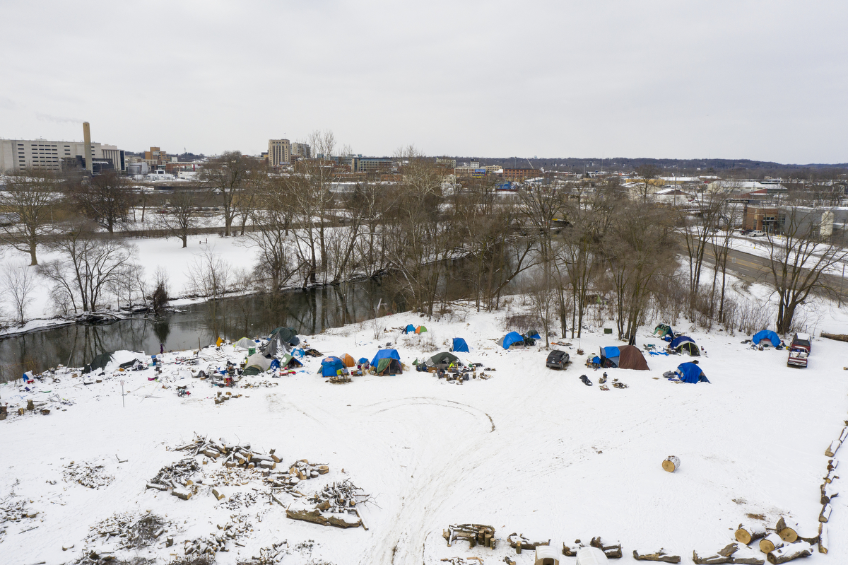 Mills Street homeless encampment in Kalamazoo - mlive.com