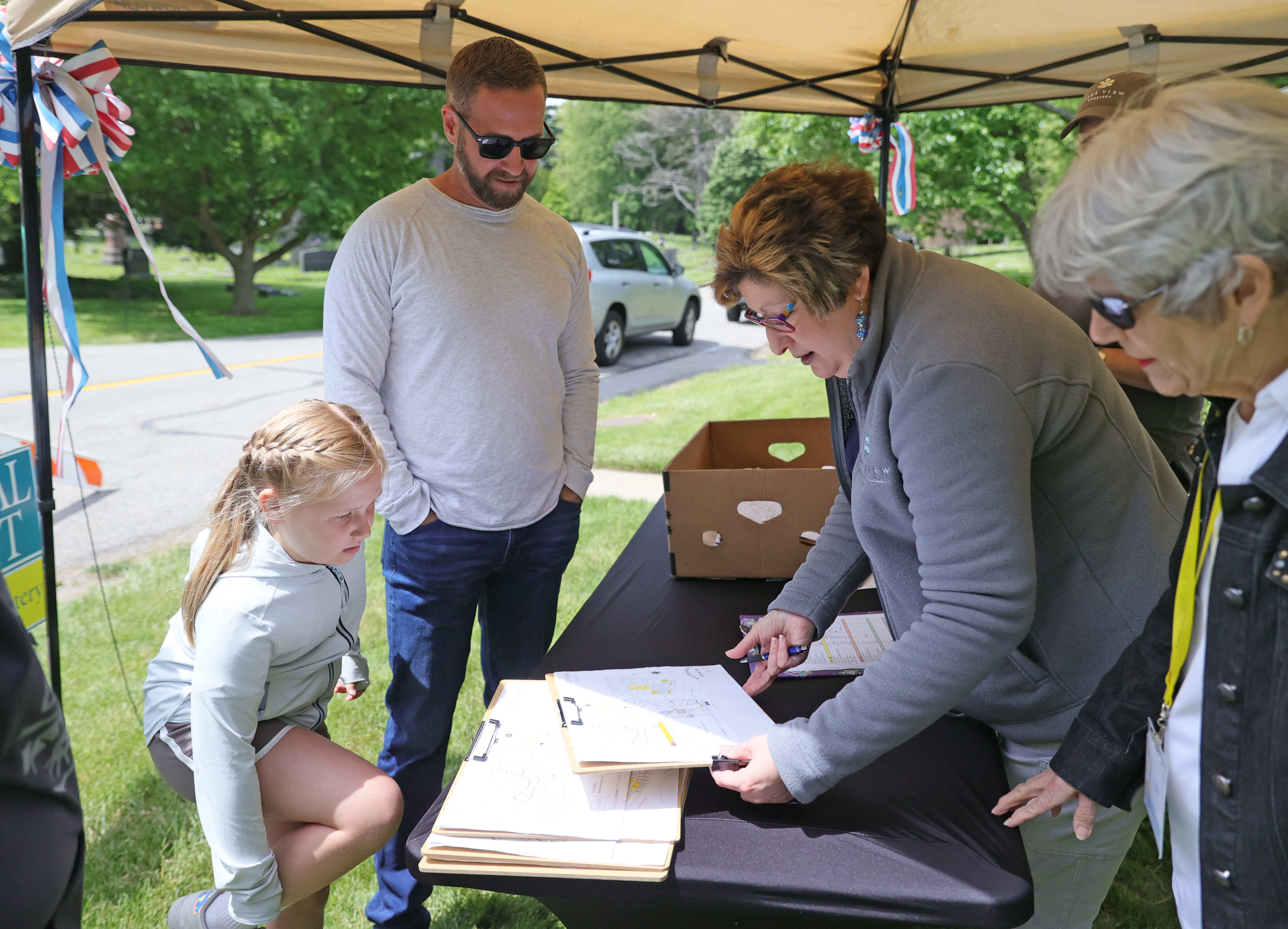 First day of flag placement to honor veterans at Lake View Cemetery for ...