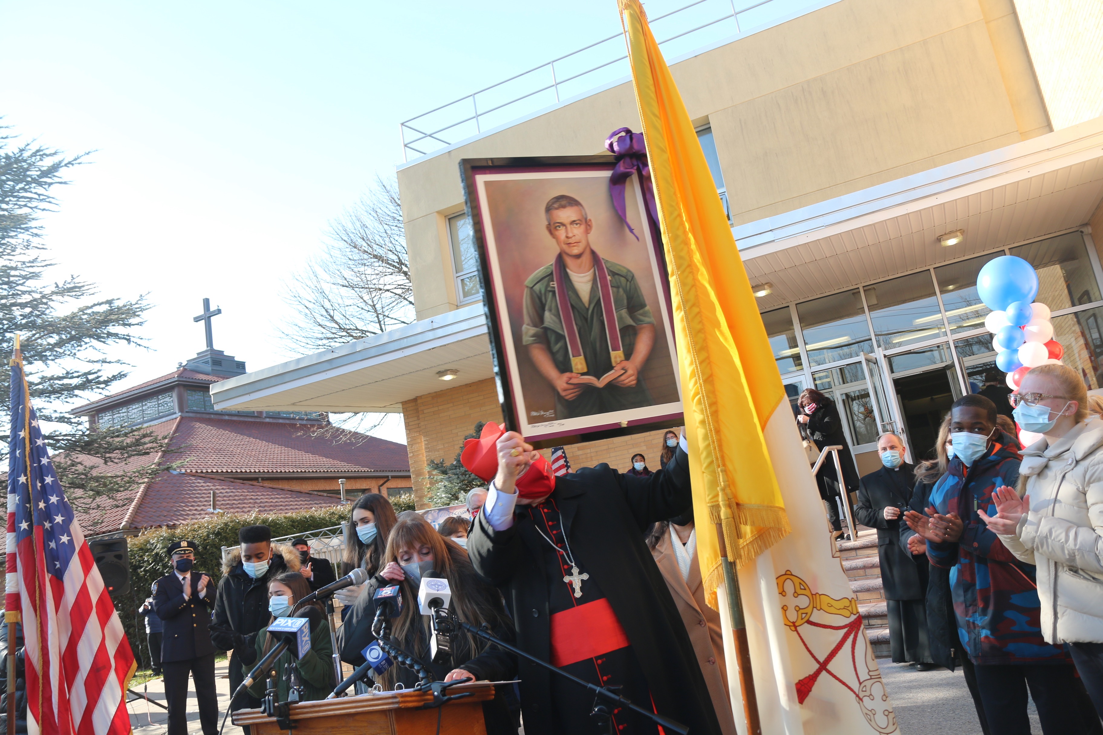 Cardinal Dolan blesses new Father Vincent Capodanno Catholic Academy ...
