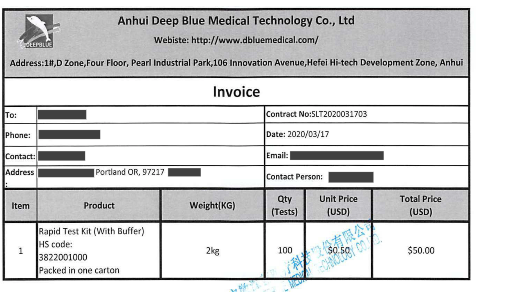 Package of 100 fraudulent COVID-19 tests seized - oregonlive.com