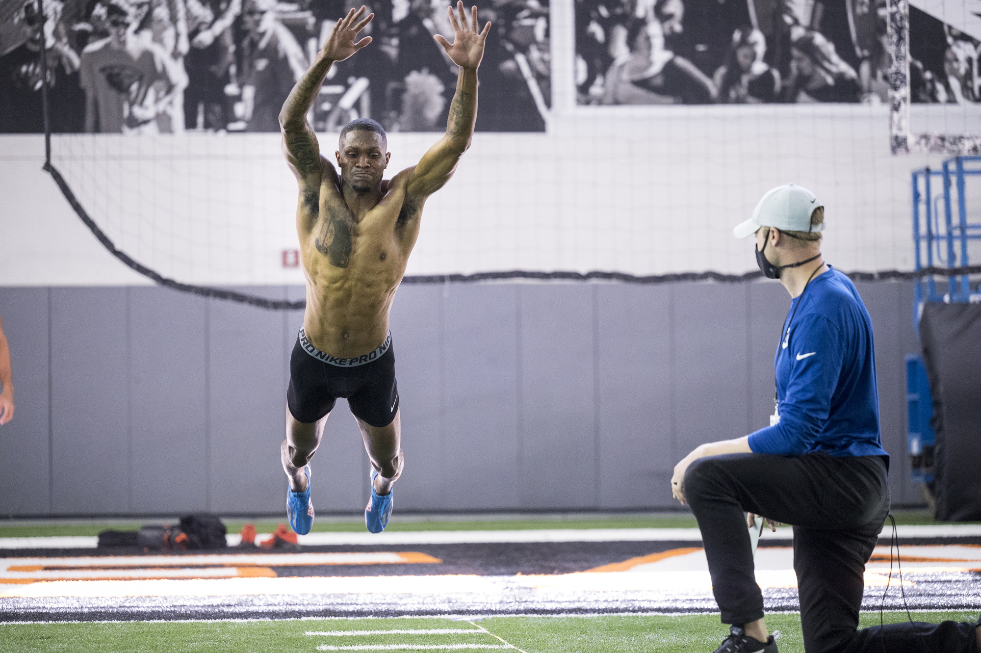 Isaiah Dunn and Nahshon Wright at Oregon State pro day - oregonlive.com