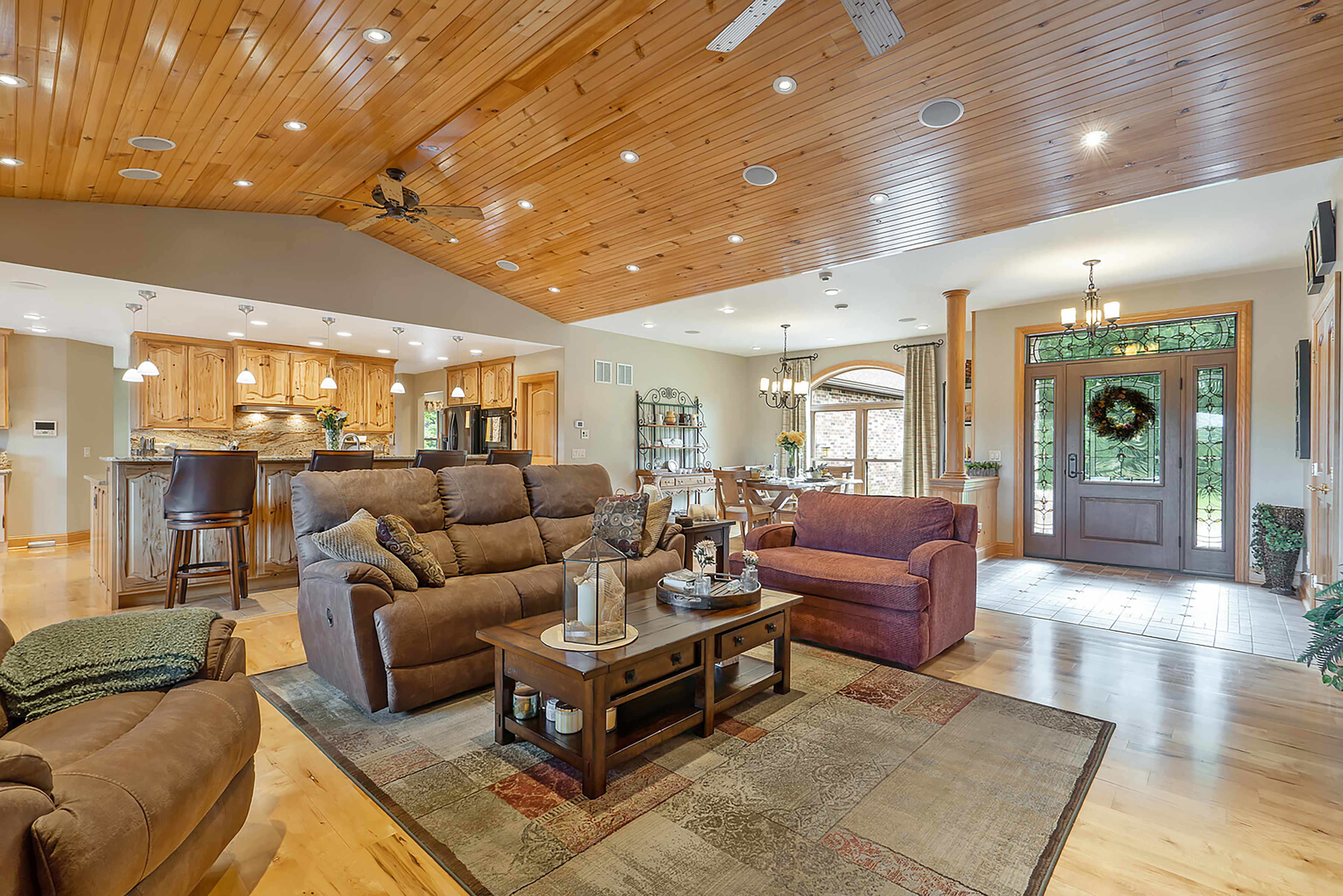 Enjoy the game at the bar or theater room in this Baldwinsville home ...