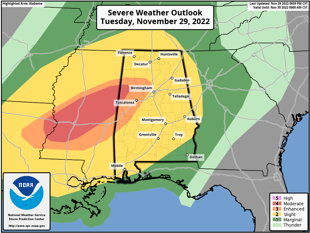 Severe weather in the forecast for Alabama - al.com