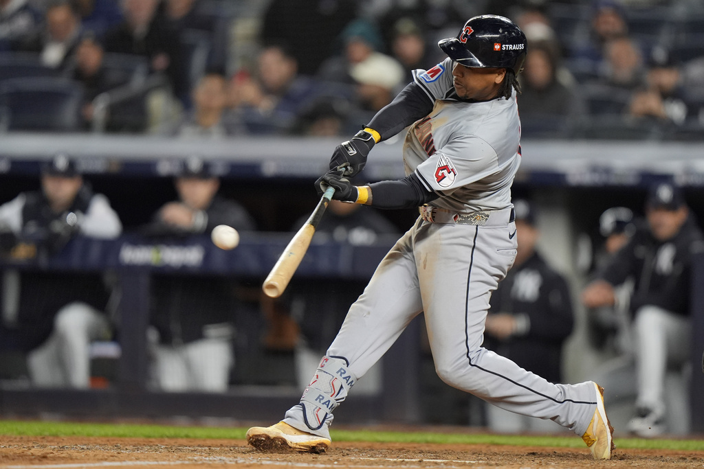 Cleveland Guardians vs. New York Yankees in game 2 of the ALCS, October ...