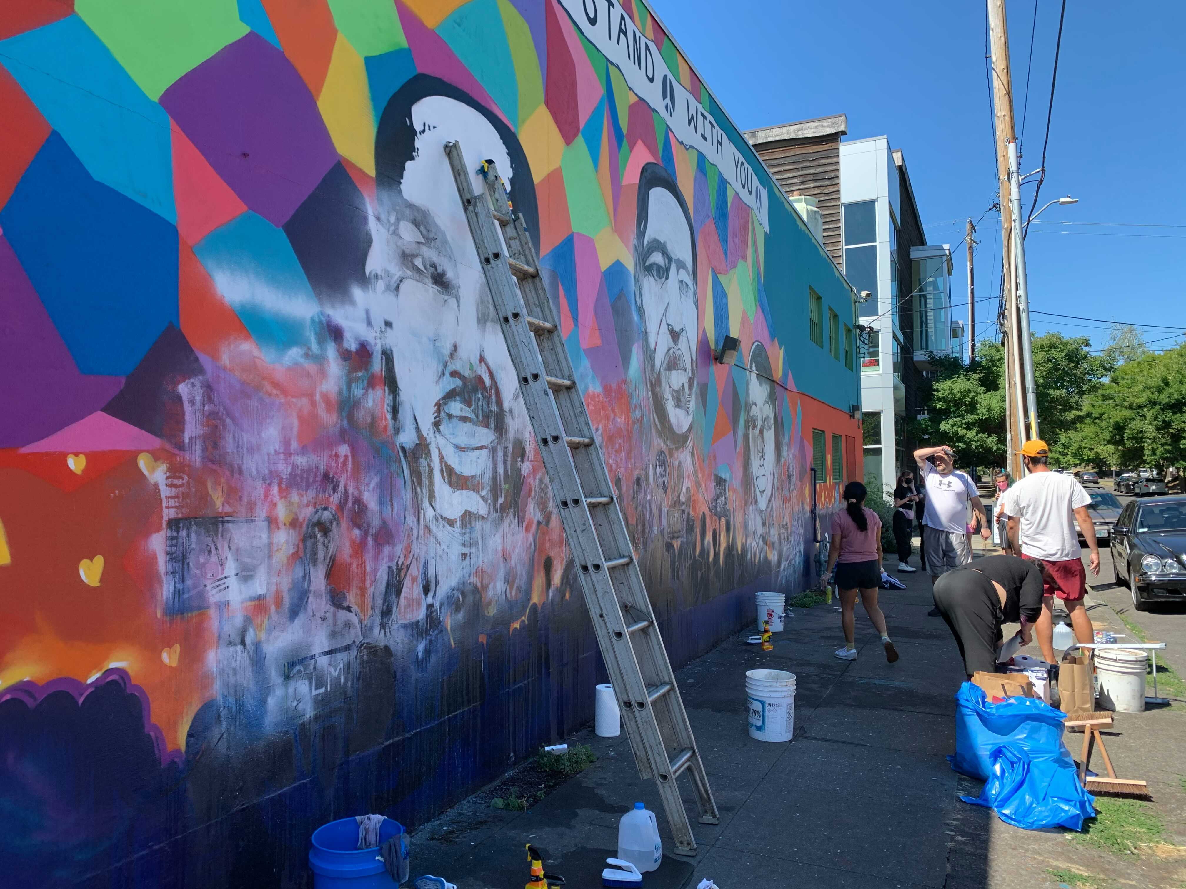 Northeast Portland mural defaced - oregonlive.com