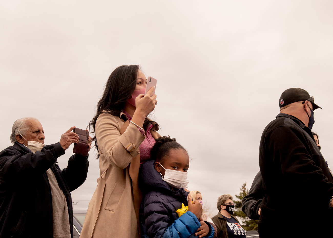Sen. Kamala Harris campaigns at a drive-in style event in Pontiac ...