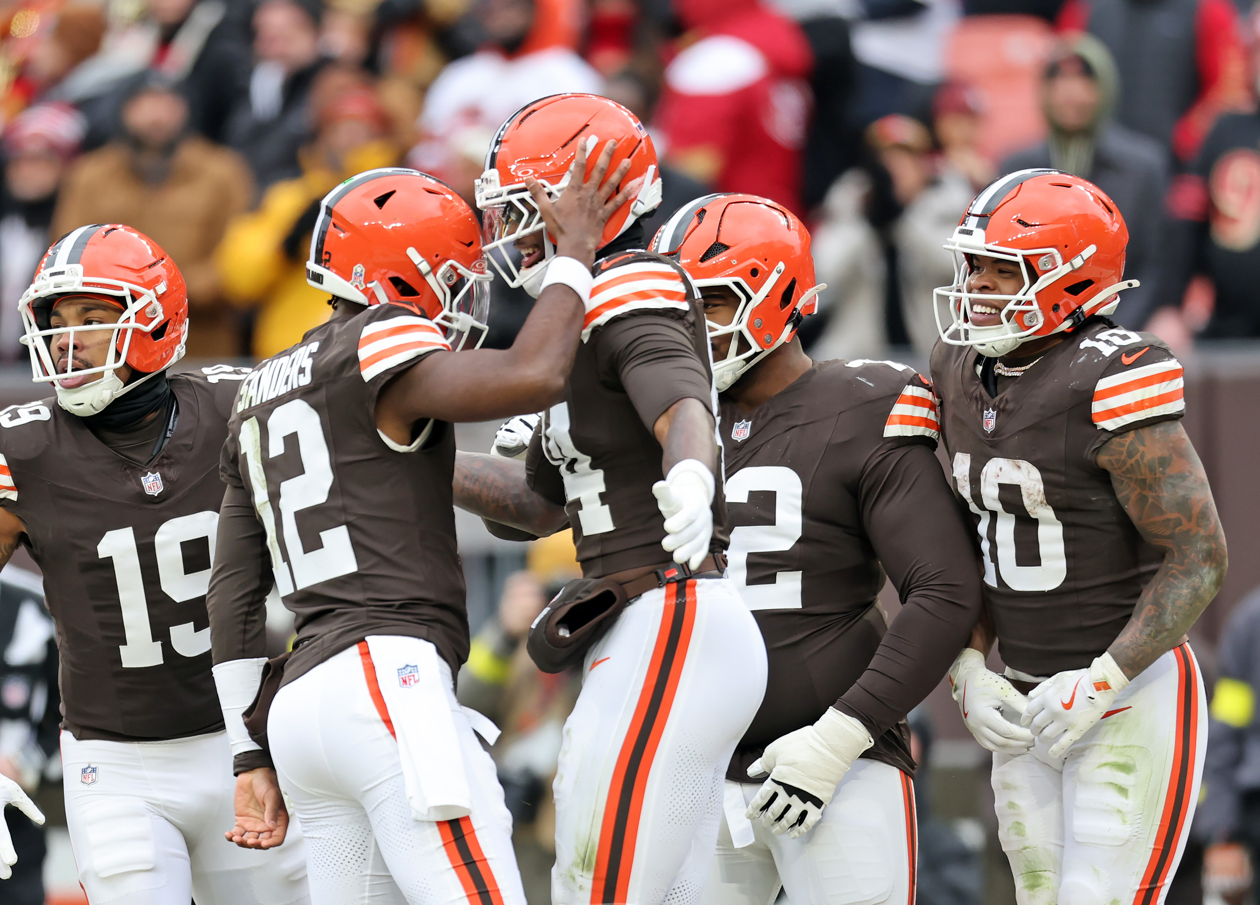 Cleveland Browns quarterback Shedeur Sanders vs. San Francisco 49ers ...