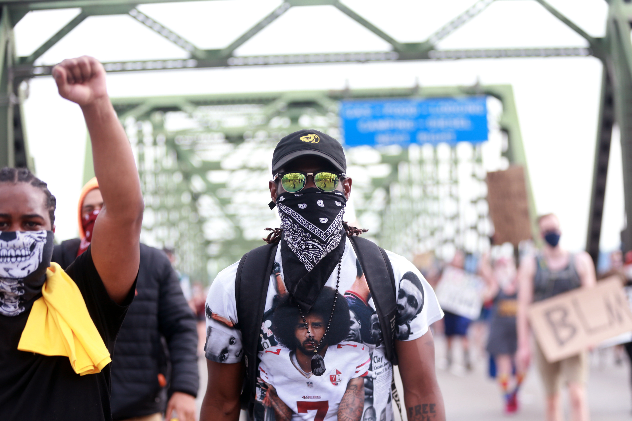 Protesters march on Interstate Bridge - oregonlive.com