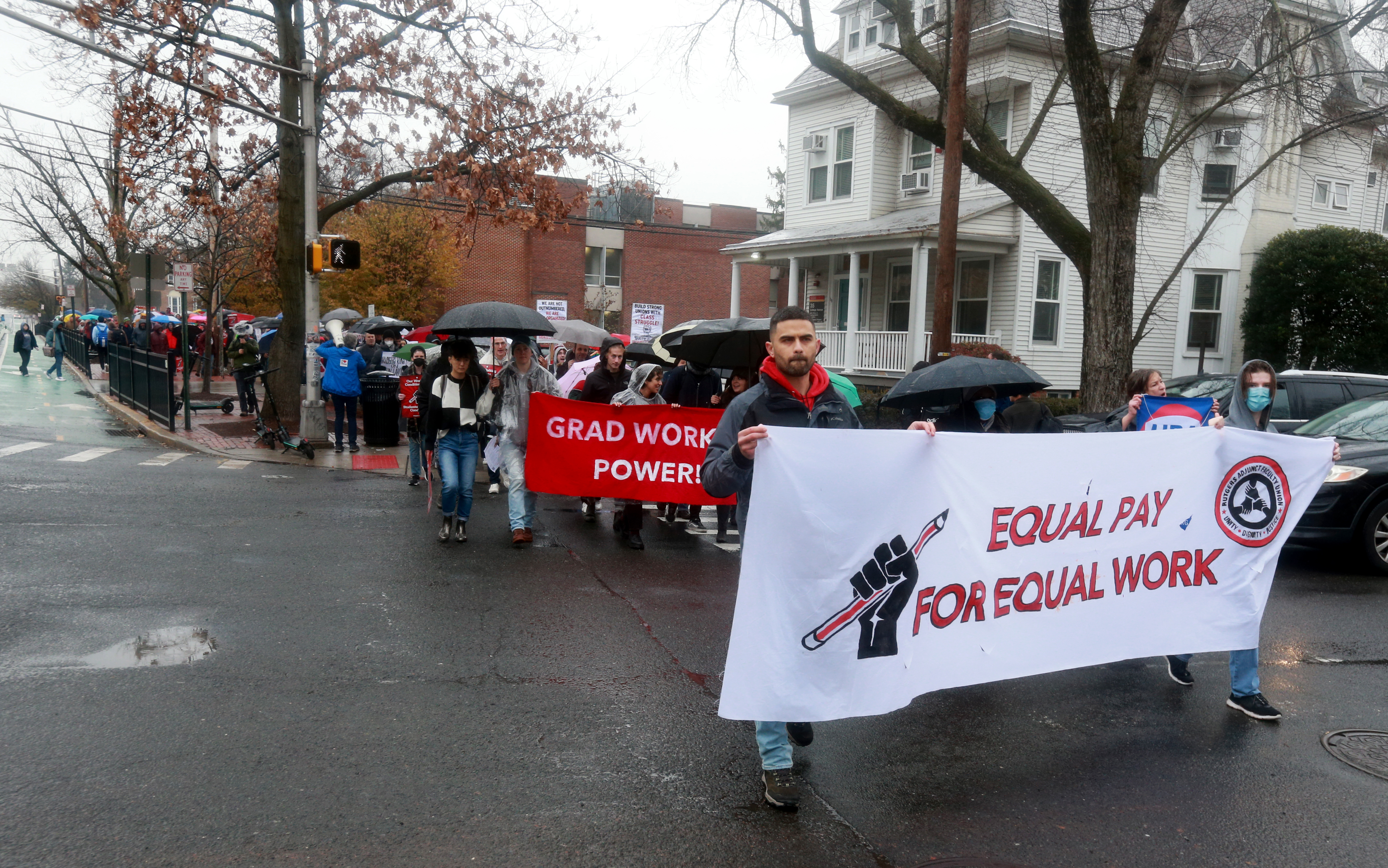 Unions protest at Rutgers University - nj.com