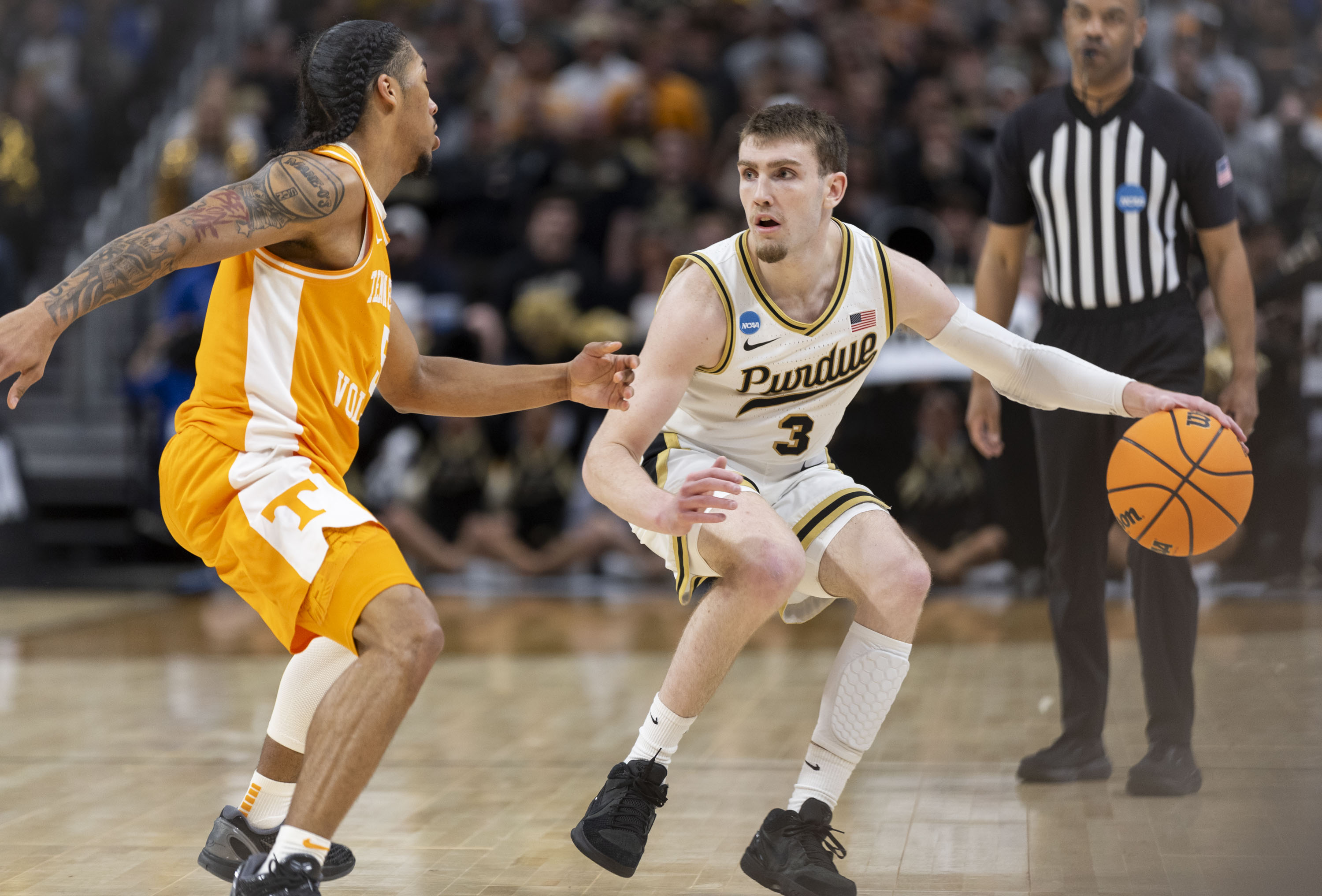 See photos as Purdue basketball defeats Tennessee 72-66 in Detroit ...
