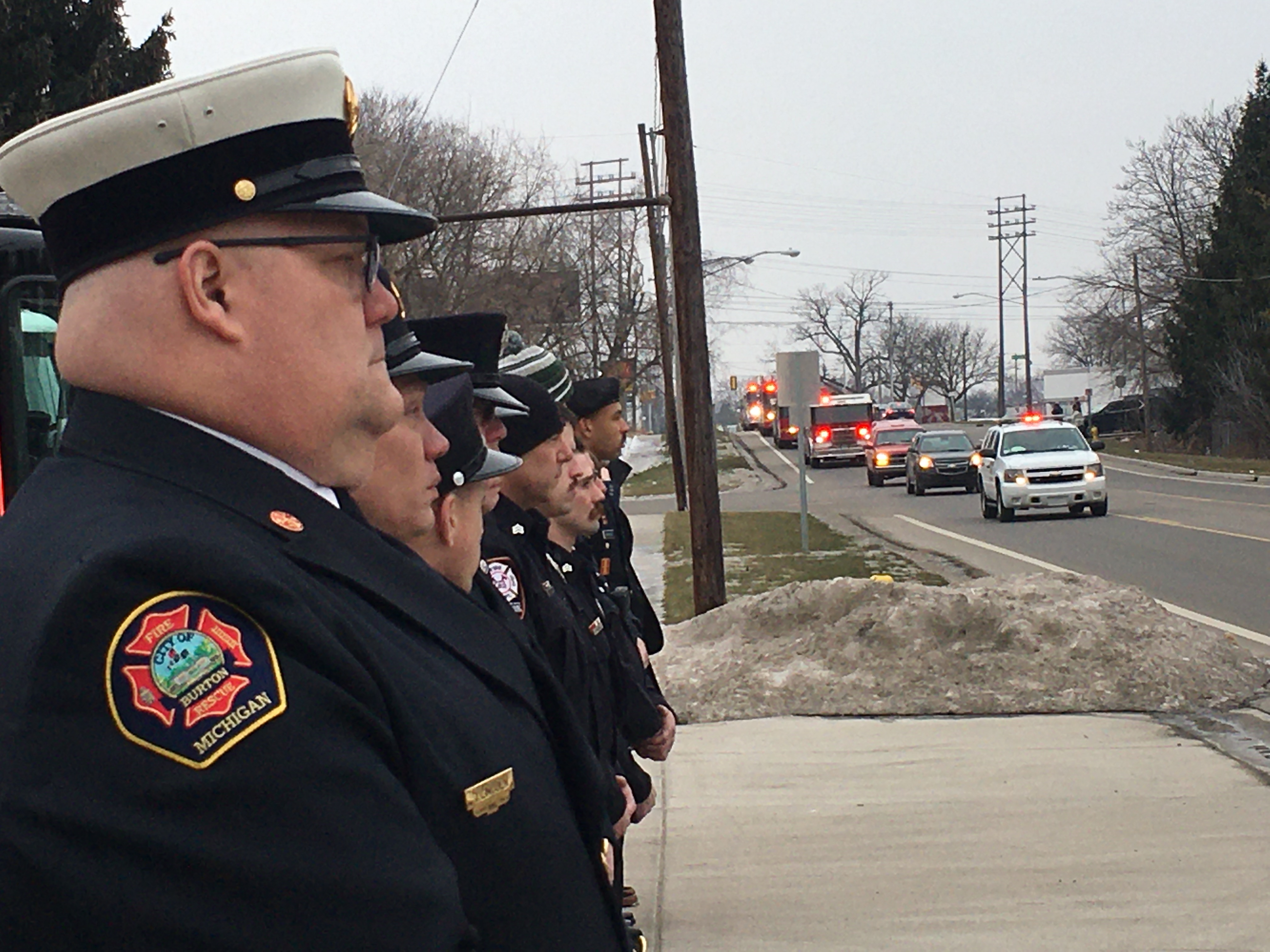 Funeral procession takes place through city to honor fallen Flint ...
