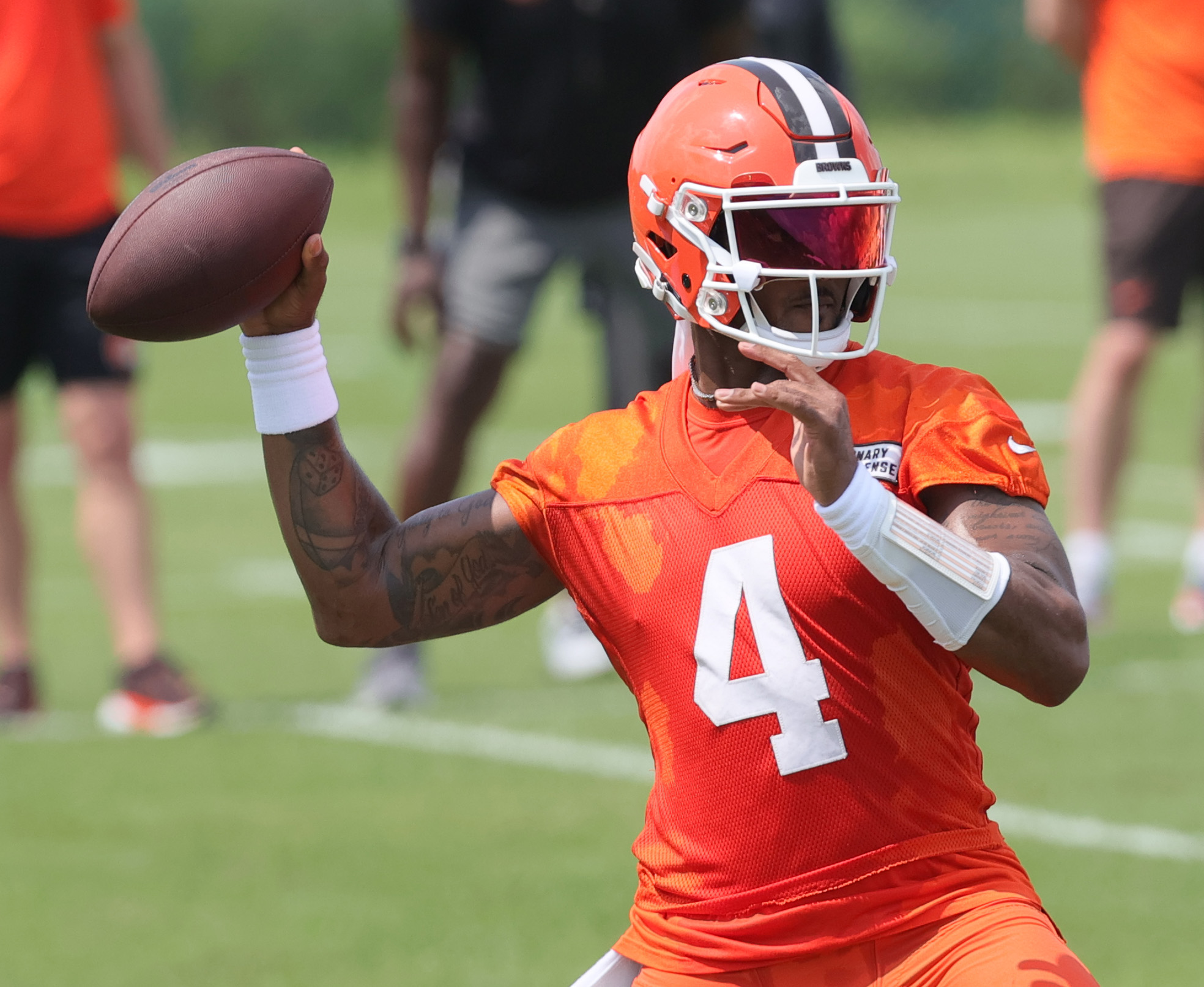 Cleveland Browns quarterback Deshaun Watson from 2024 training camp ...