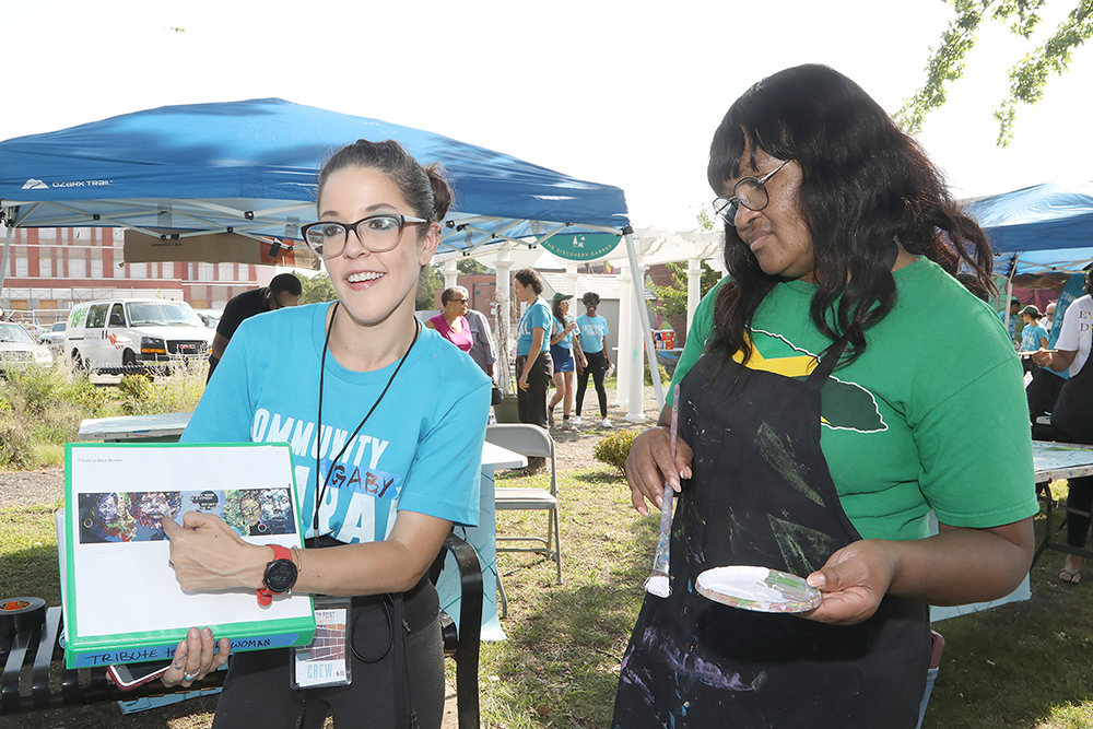 The Mason Square Library Paint Party sponsored by the Community Mural ...