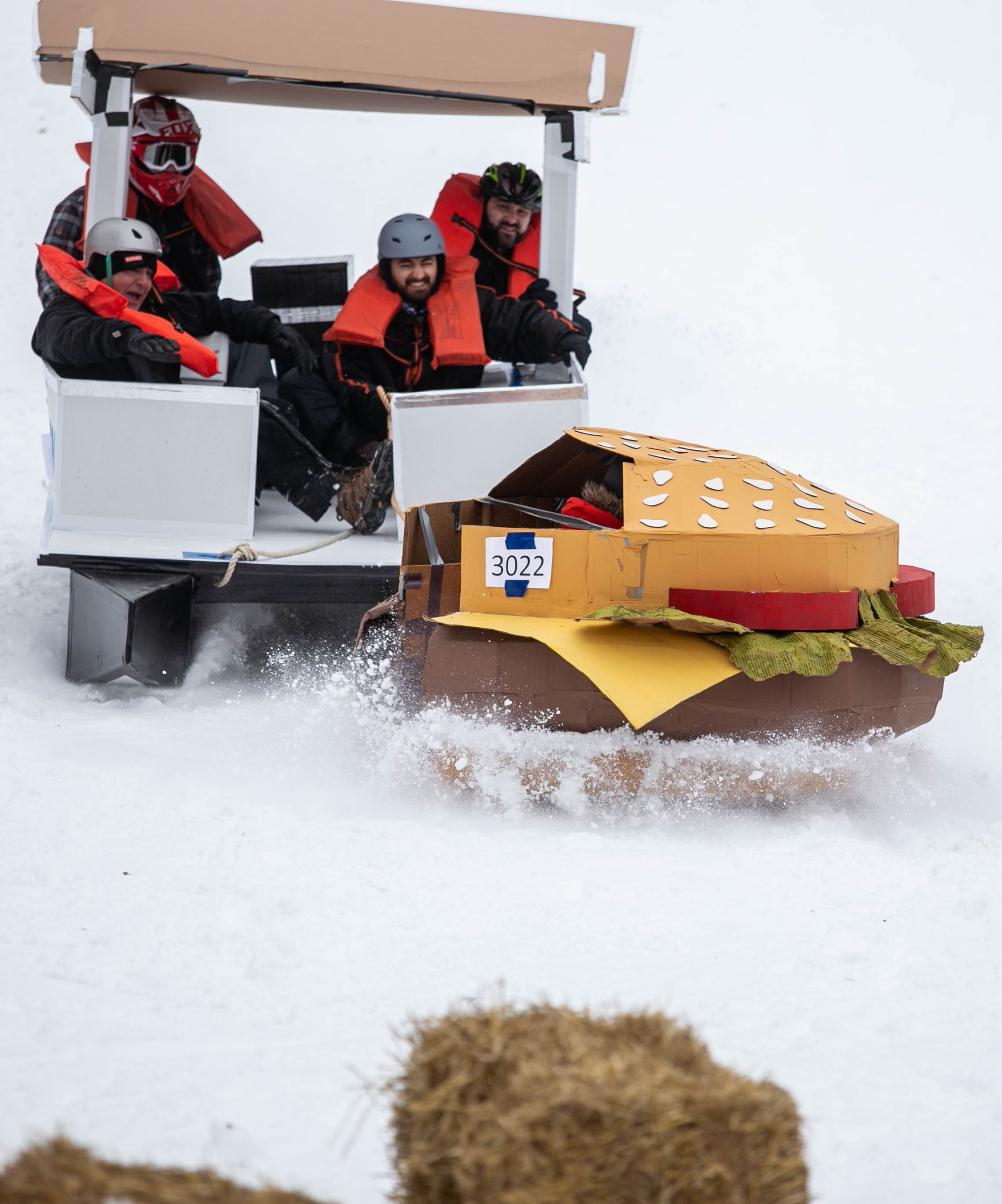 Photos: Cardboard sled teams battle for first place at Winterfest races ...
