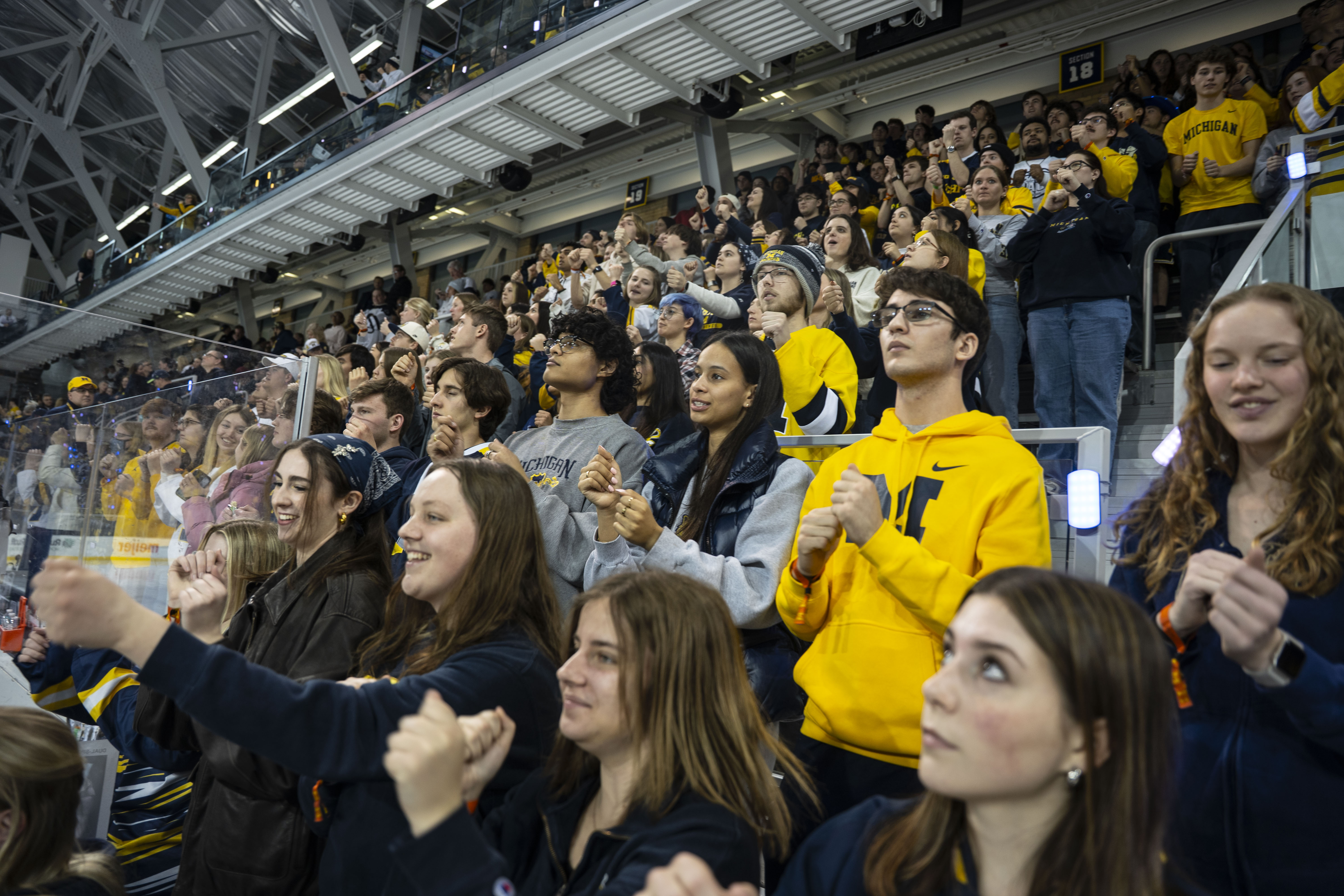 A night with the Children of Yost, Michigan hockey’s crazed student ...