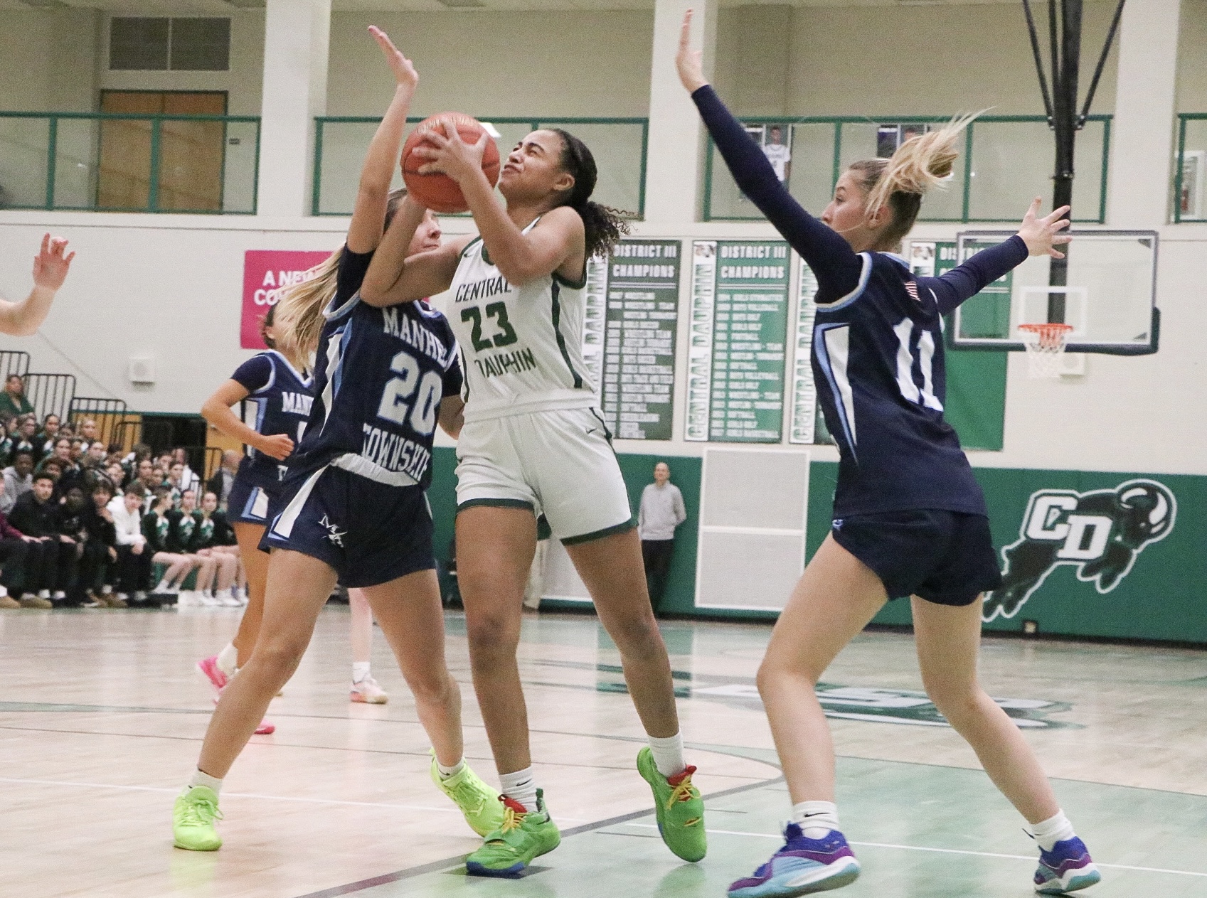Central Dauphin vs Manheim Twp. in the District 3 6A girls basketball ...