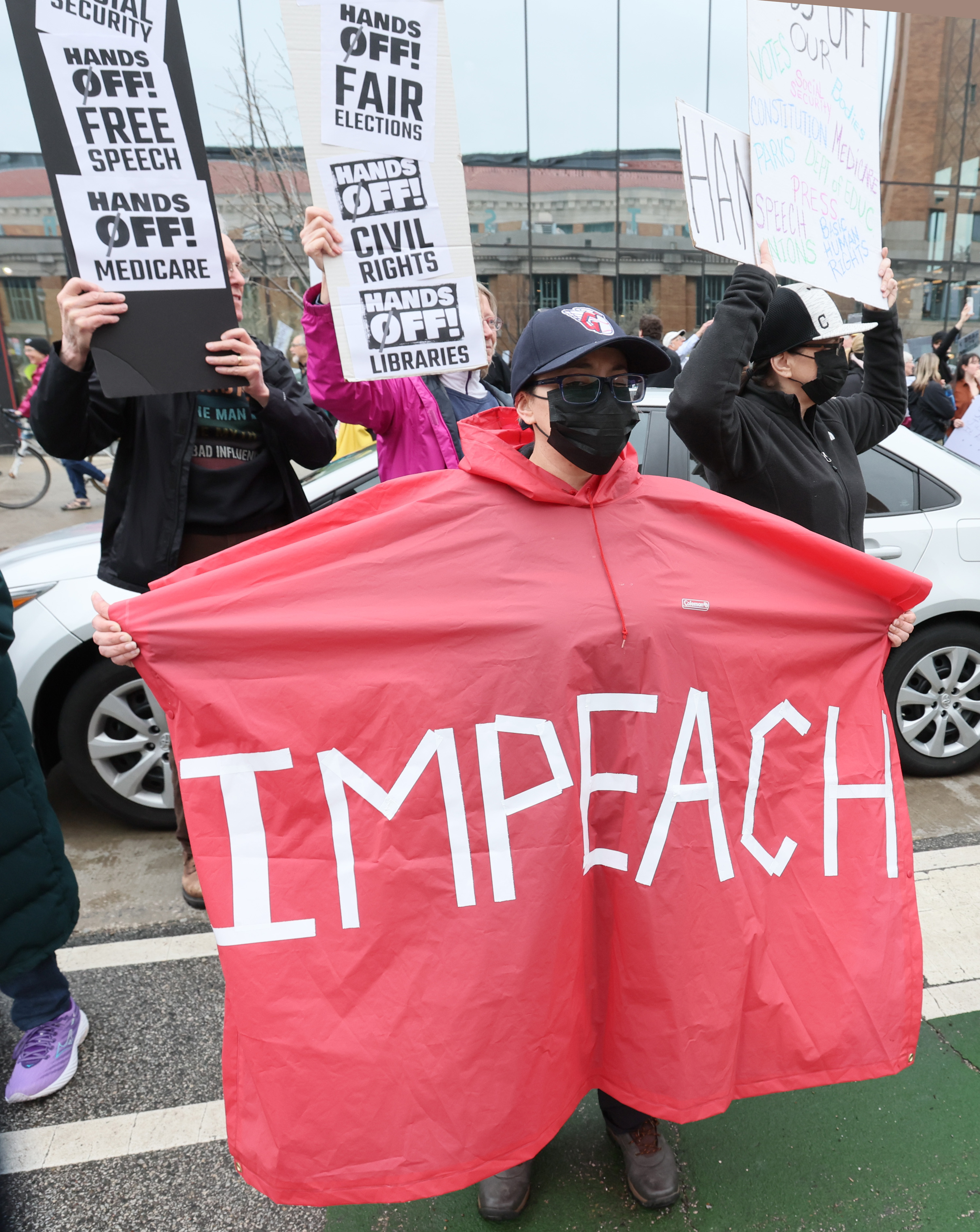 "Hands Off" protest against President Trump policies at West Side ...