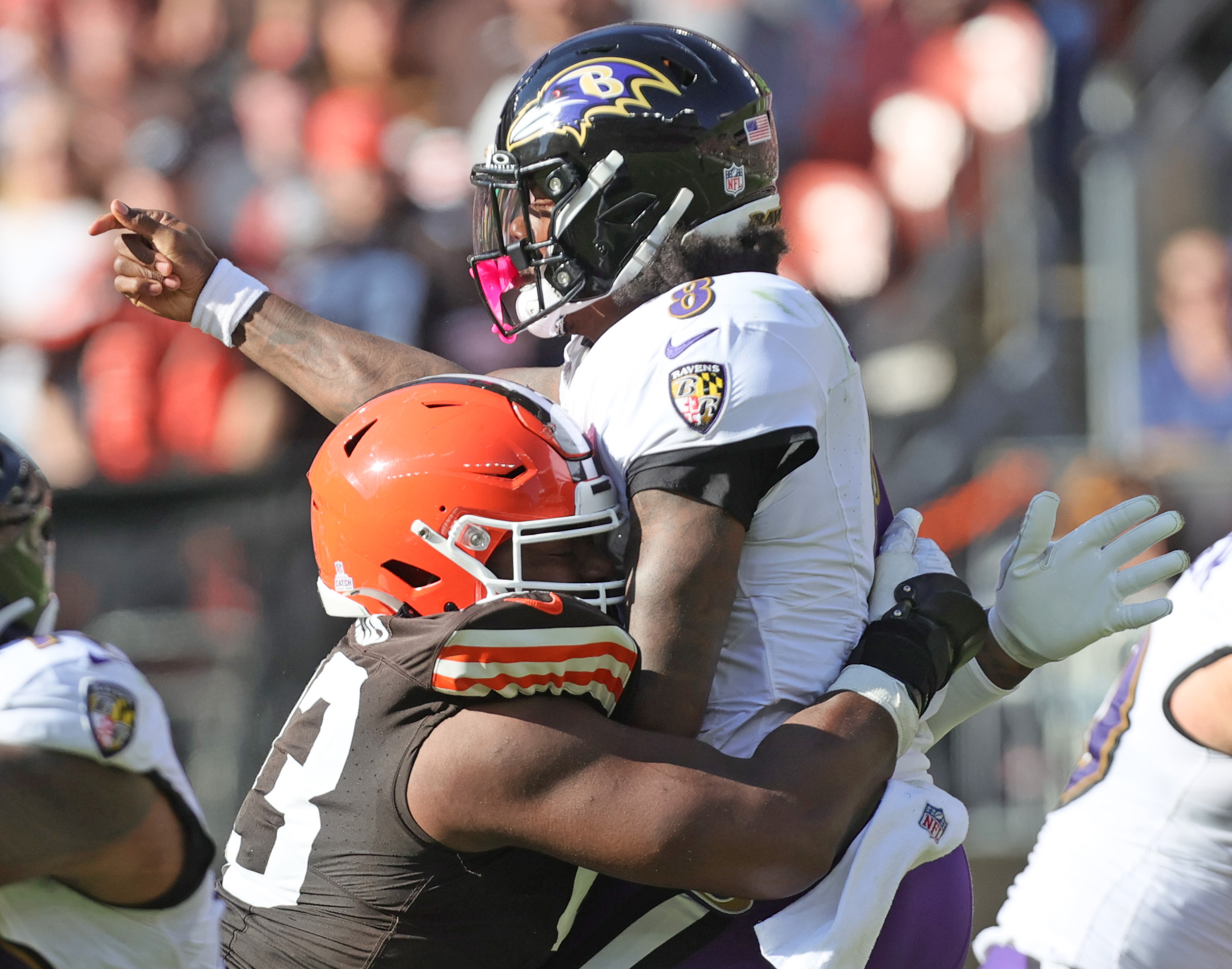 Cleveland Browns defense vs. Baltimore Ravens, October 27, 2024 ...