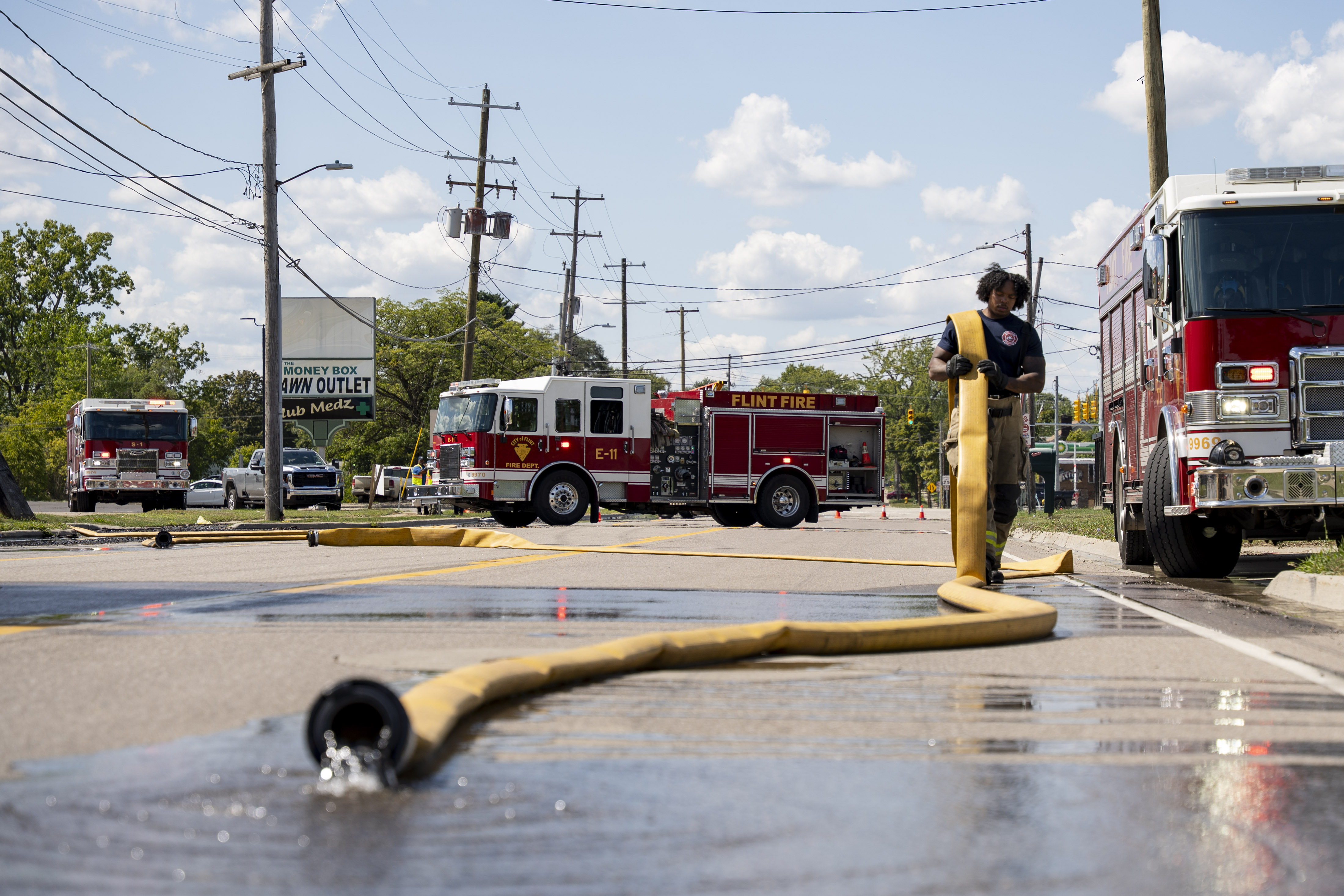 Firefighters work to extinguish a fire at D.I. Enterprises - mlive.com
