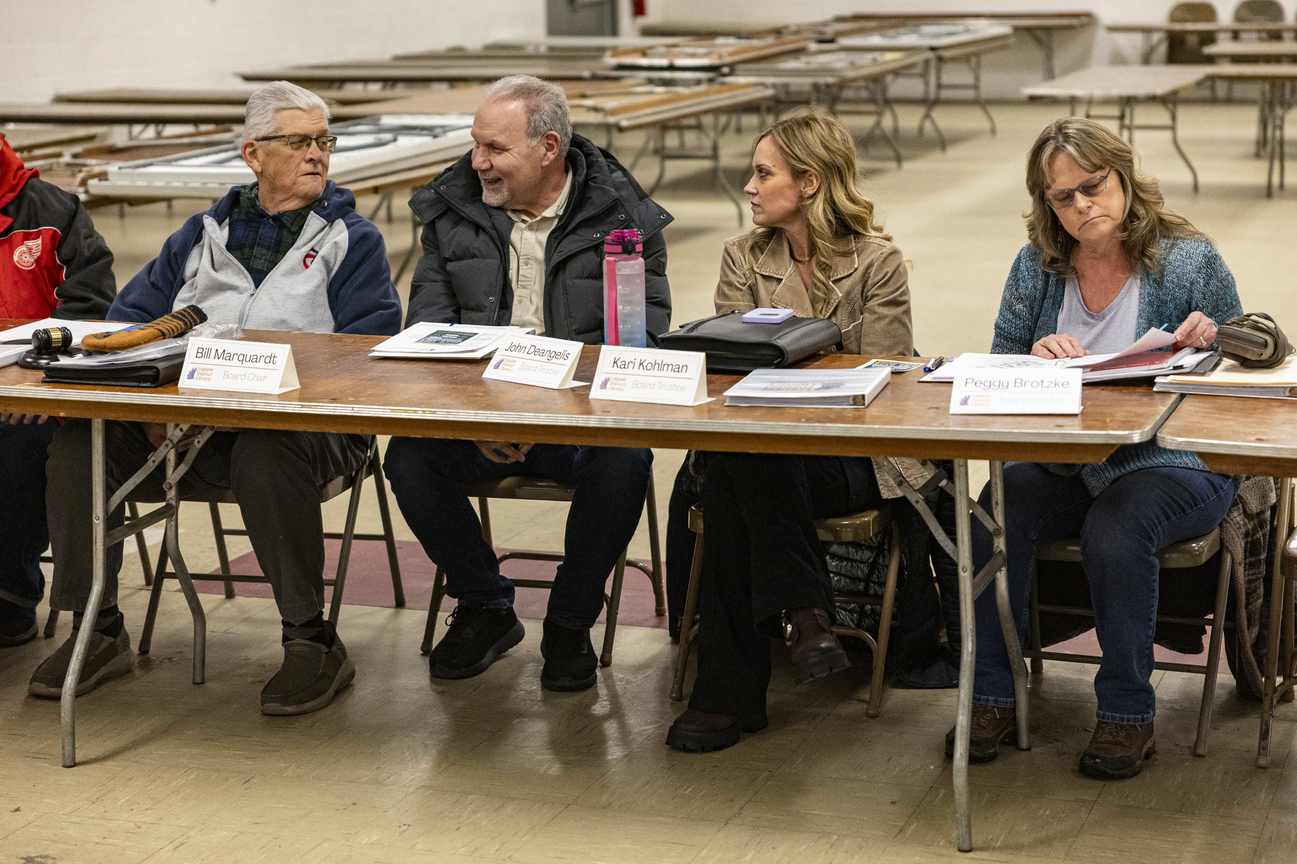 Community members discuss book bans during a Lapeer District Library ...