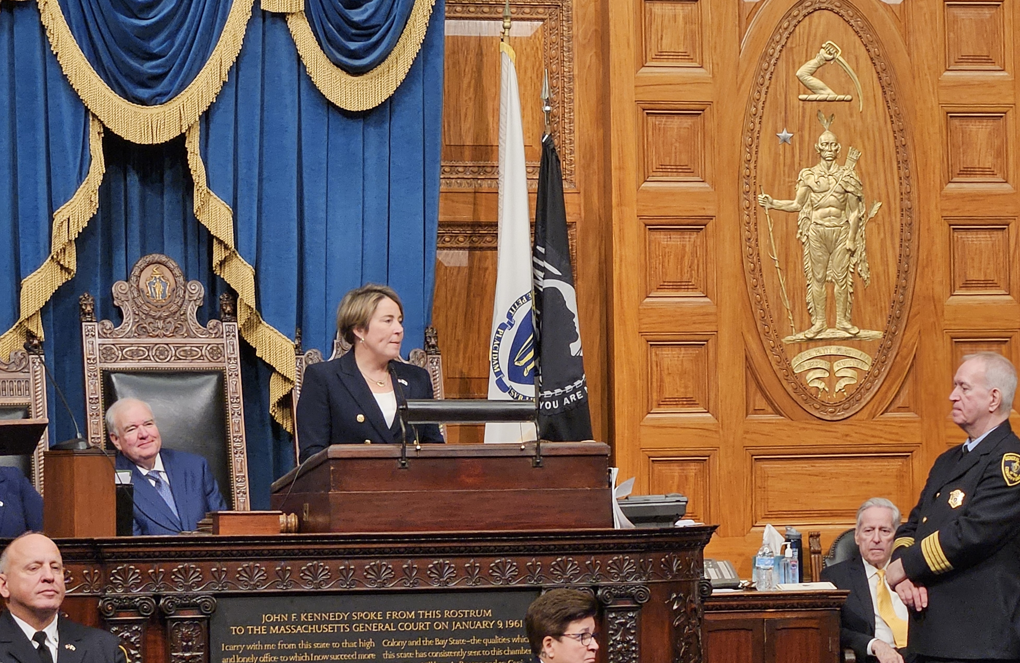 Rep. Kelly Pease (4th Hampden District) is sworn in for third team ...