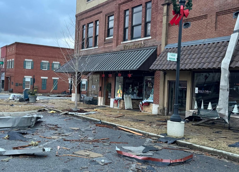 Storm damage in downtown Athens - al.com