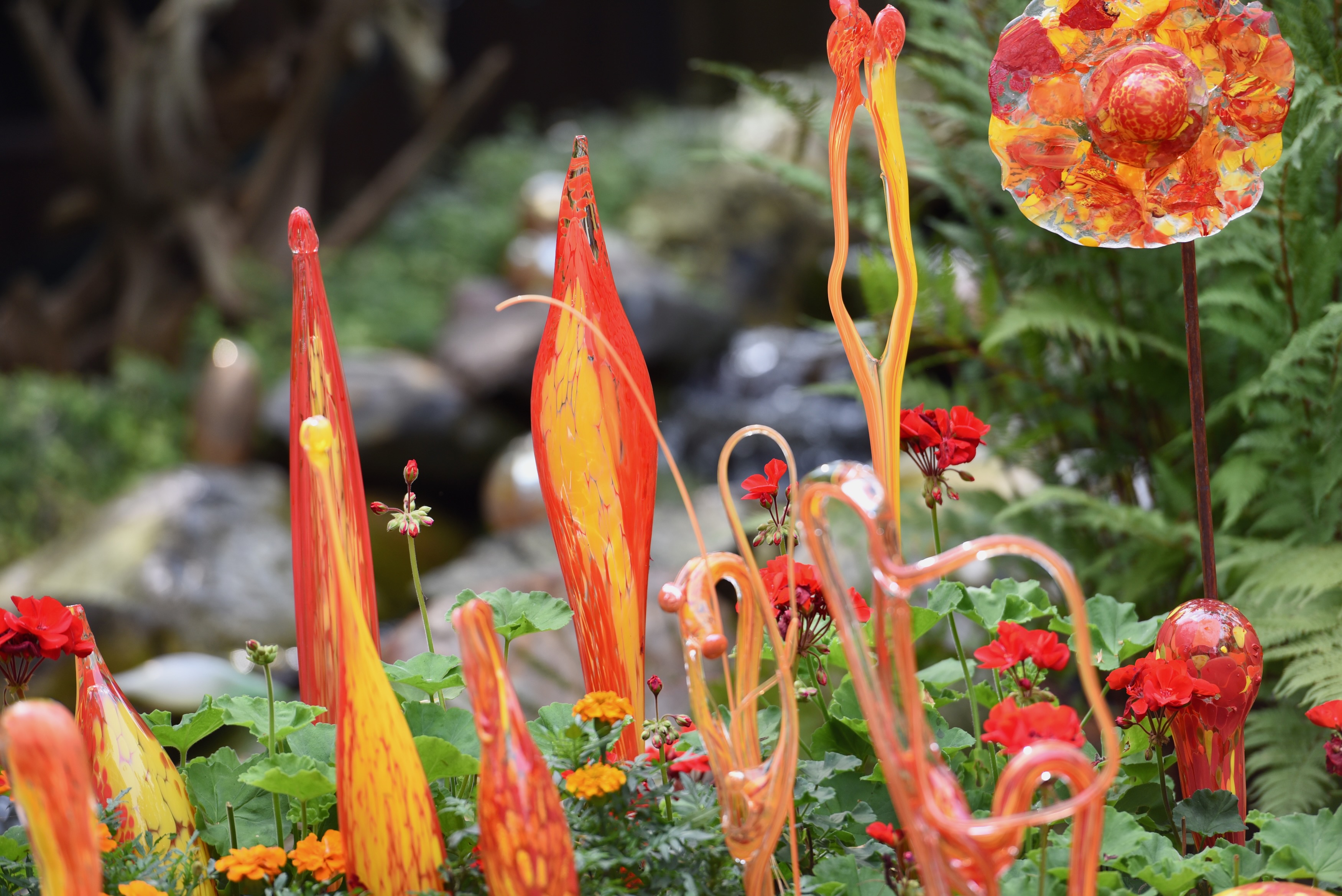 Ann Arbor artist Larry Nisson's glass artwork and backyard garden ...