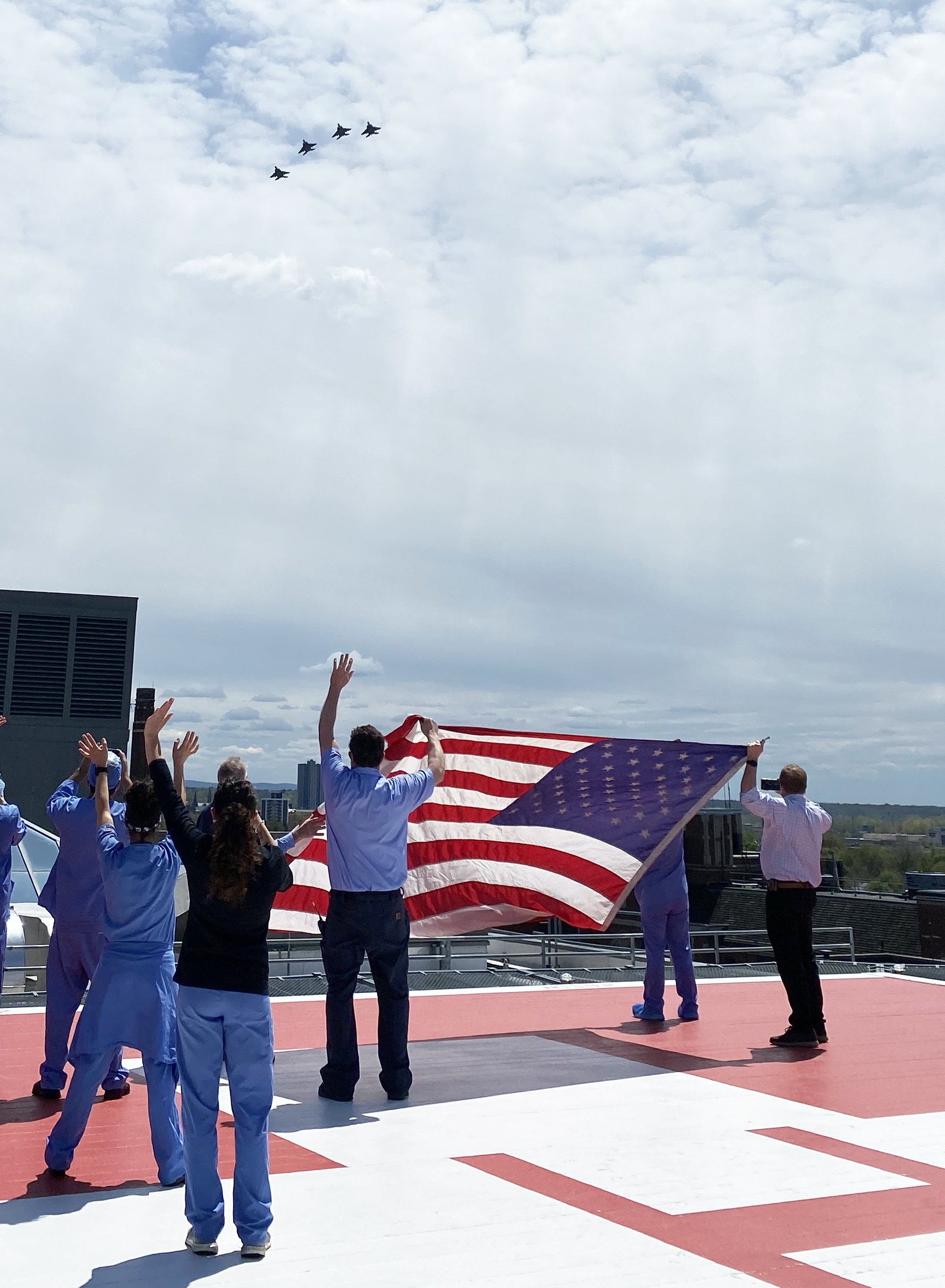 Coronavirus flyover pays tribute to health care workers across ...