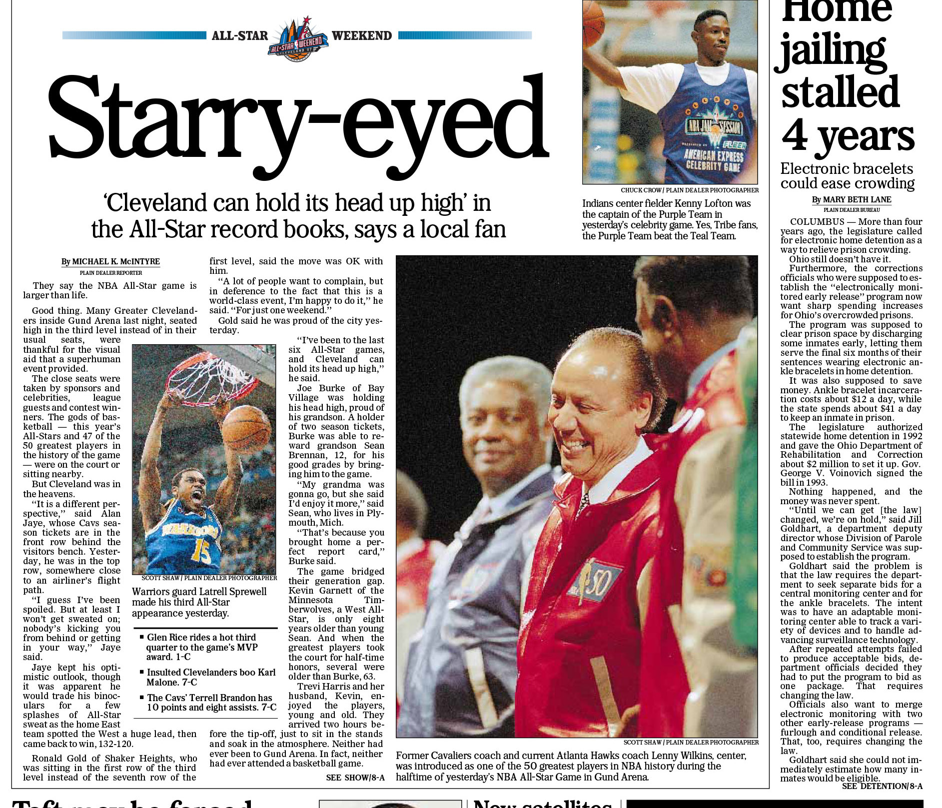 Plain Dealer pages from past NBA All-Star games in NE Ohio - cleveland.com