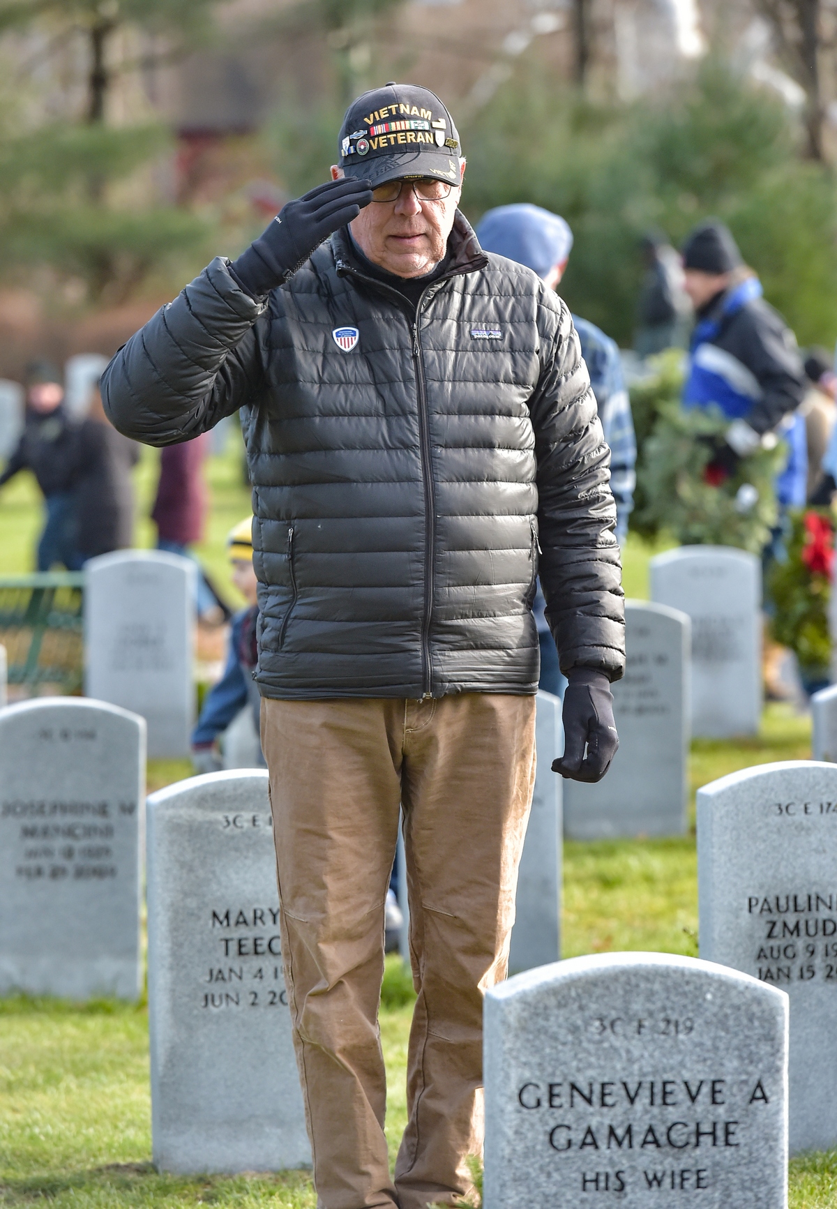 Wreaths across America at the Massachusetts Veterans Memorial Cemetery ...