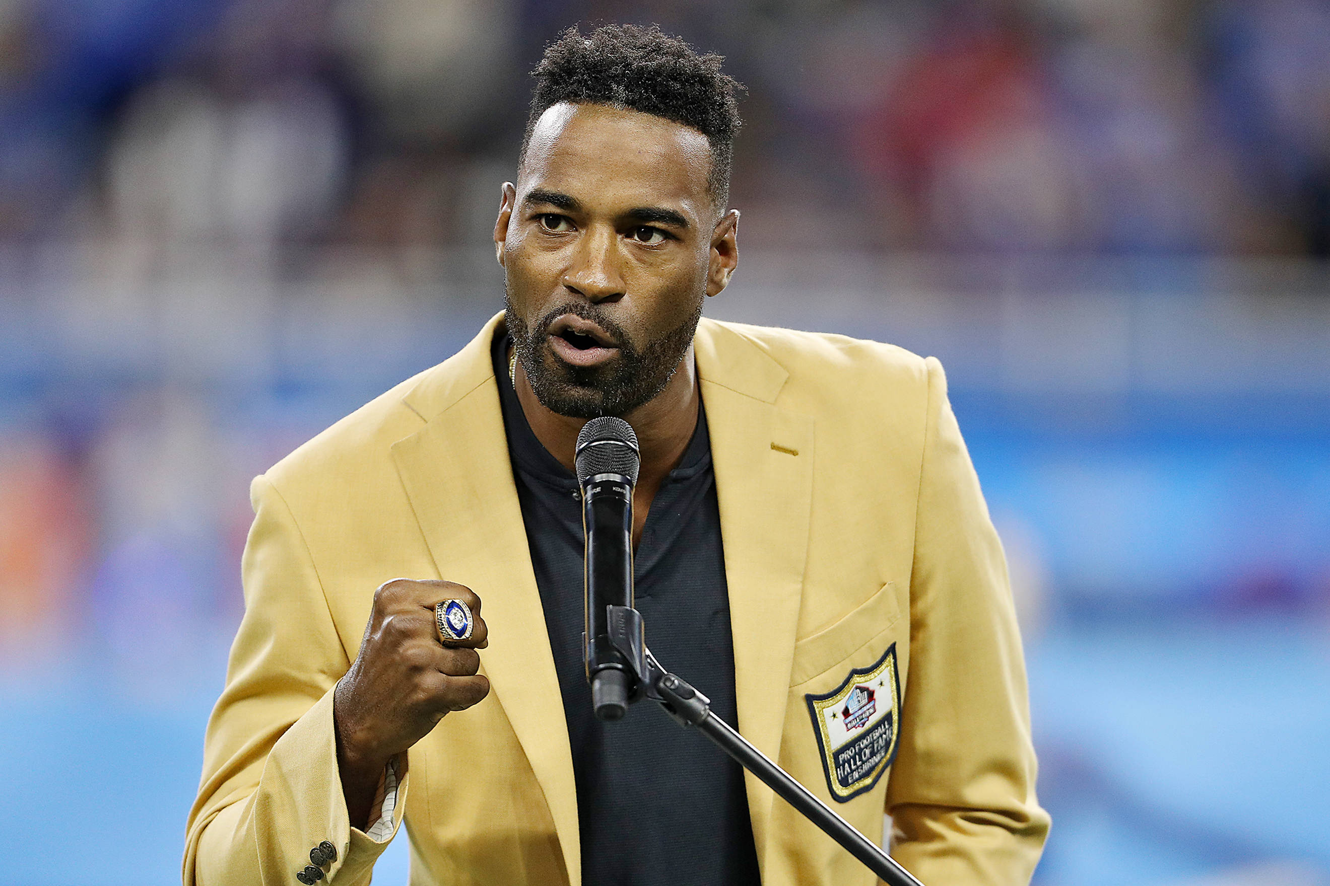Calvin Johnson Pro Football Hall of Fame Halftime Ceremony – September ...