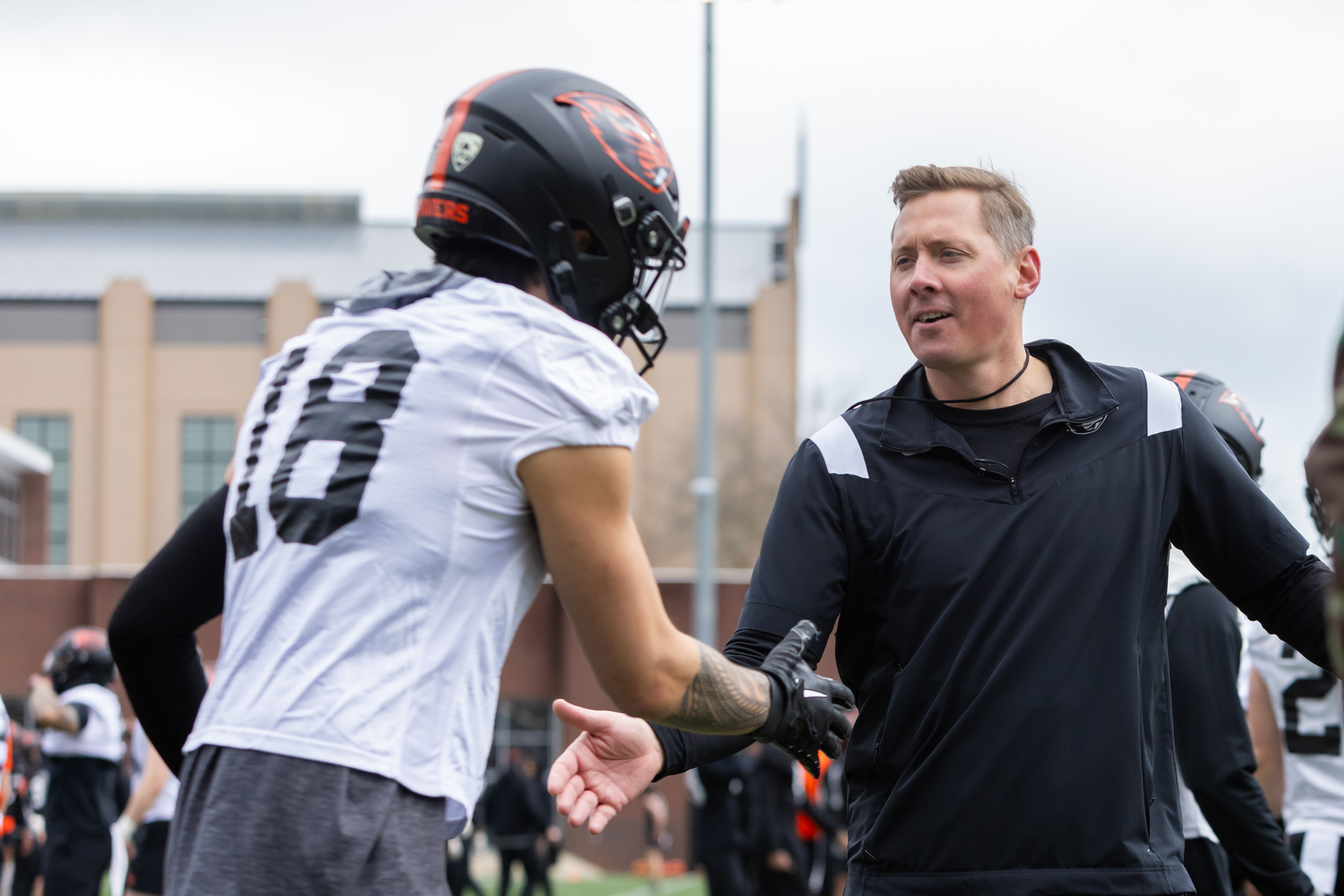 Oregon State Beavers, coach Trent Bray open spring football practice ...